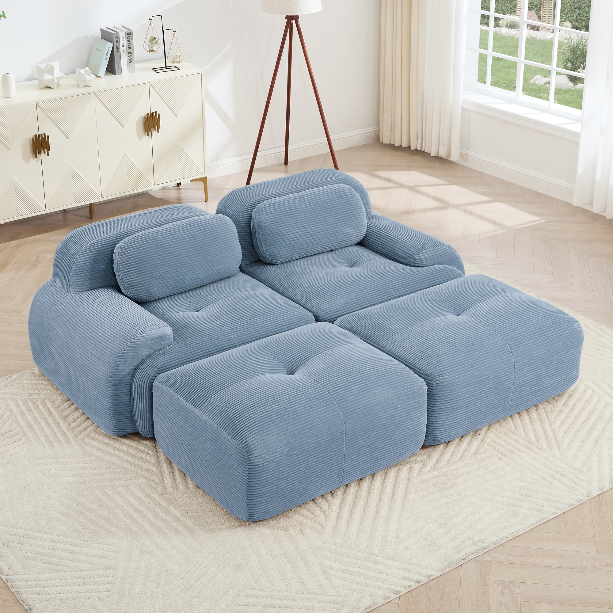 LUXEYARD 2-seat sofa in luxuryCorduroy Fabric fabric modular multi ...