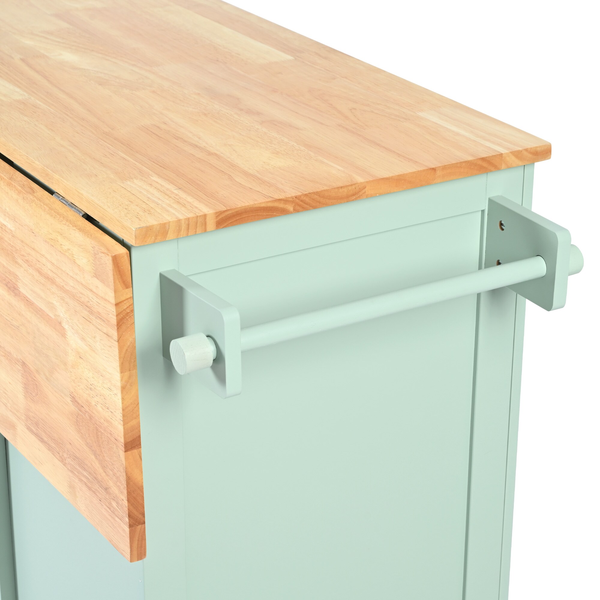 Best Selling Home Decor Green MDF Base with MDF Rolling Kitchen Island ...