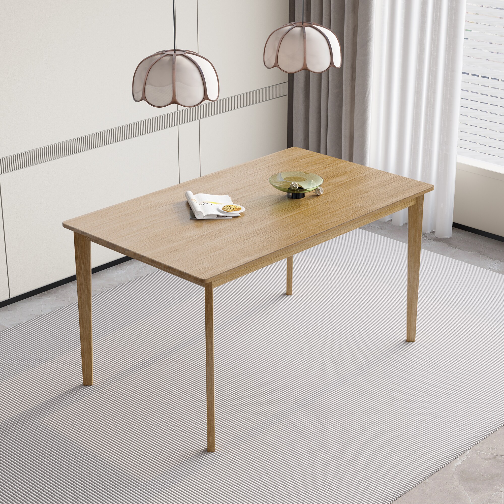 LUXEYARD Rectangular dining table Scandinavian simple wind household ...