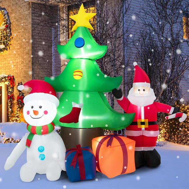 Wellfor 6 5 Ft Lighted Christmas Tree S Christmas Inflatable In The