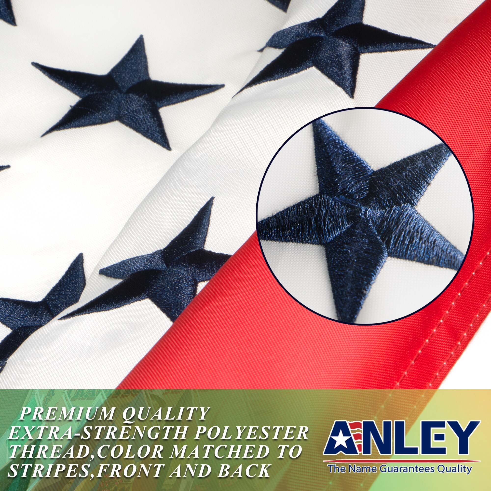 Anley EverStrong Nylon Embroidered Civil Peace Flag 5-ft W x 3-ft H ...