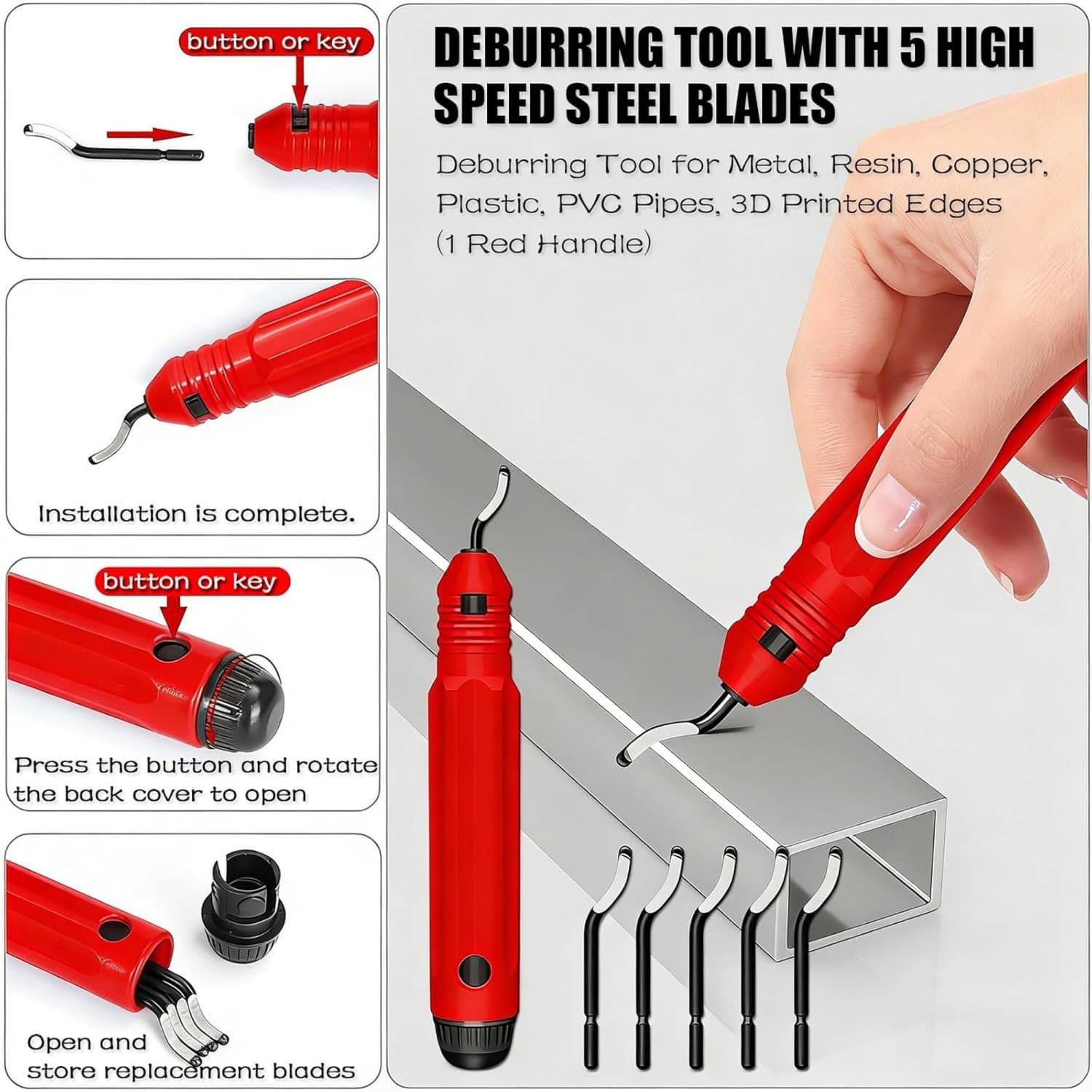 OGETFUUR 2-Pack Ratcheting Tubing Cutters with Deburring Tool for ...