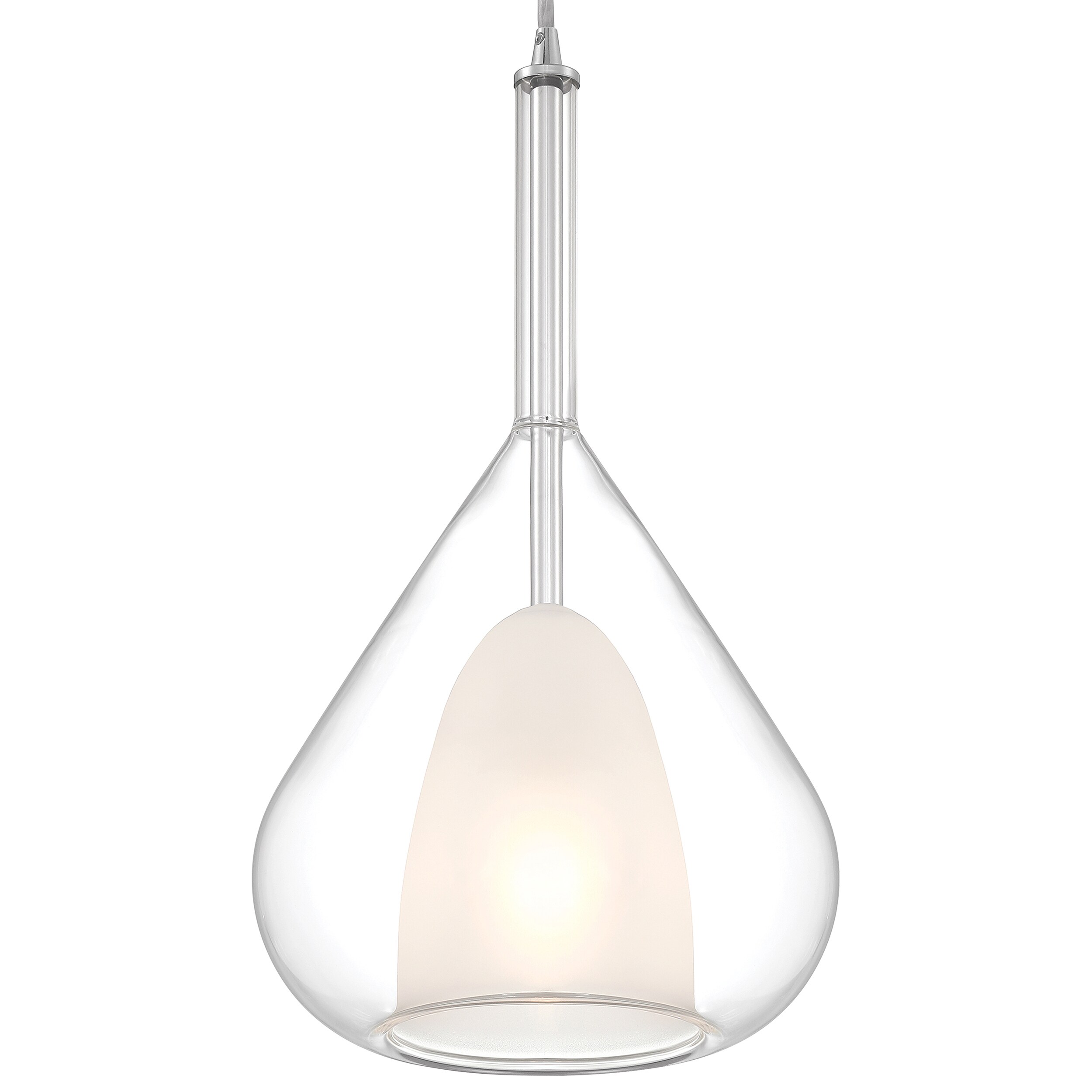 Access Lighting Ray 1 -Light Chrome Transitional Frosted glass Dome ...