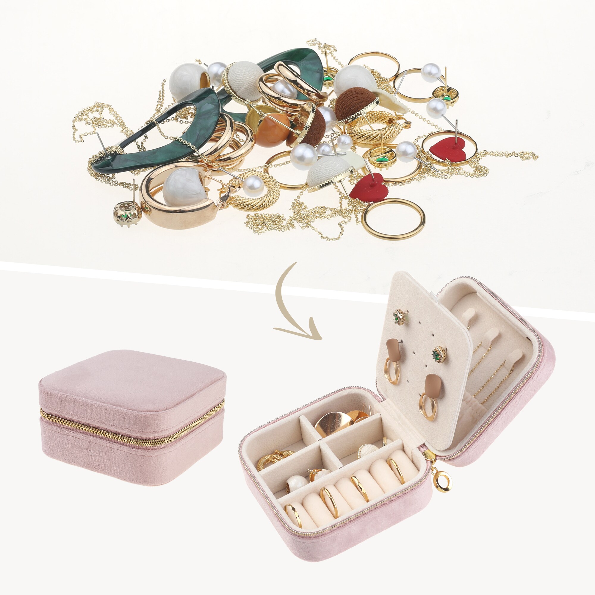 Unique Bargains Travel Jewelry Box for Girl's Birthday Gifts Mini ...