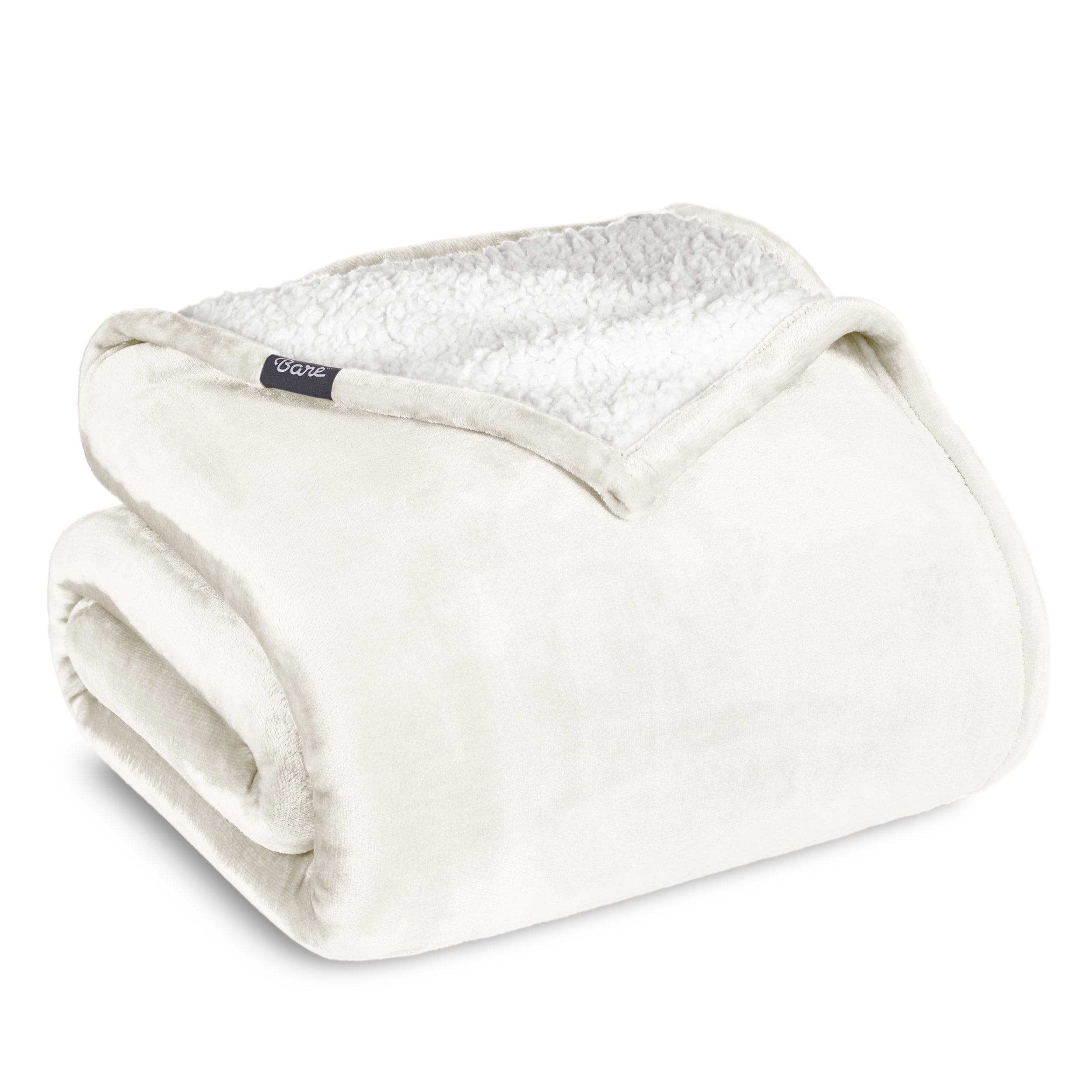 Bare Home Sherpa Fleece Blanket in the Blankets & Throws department at ...