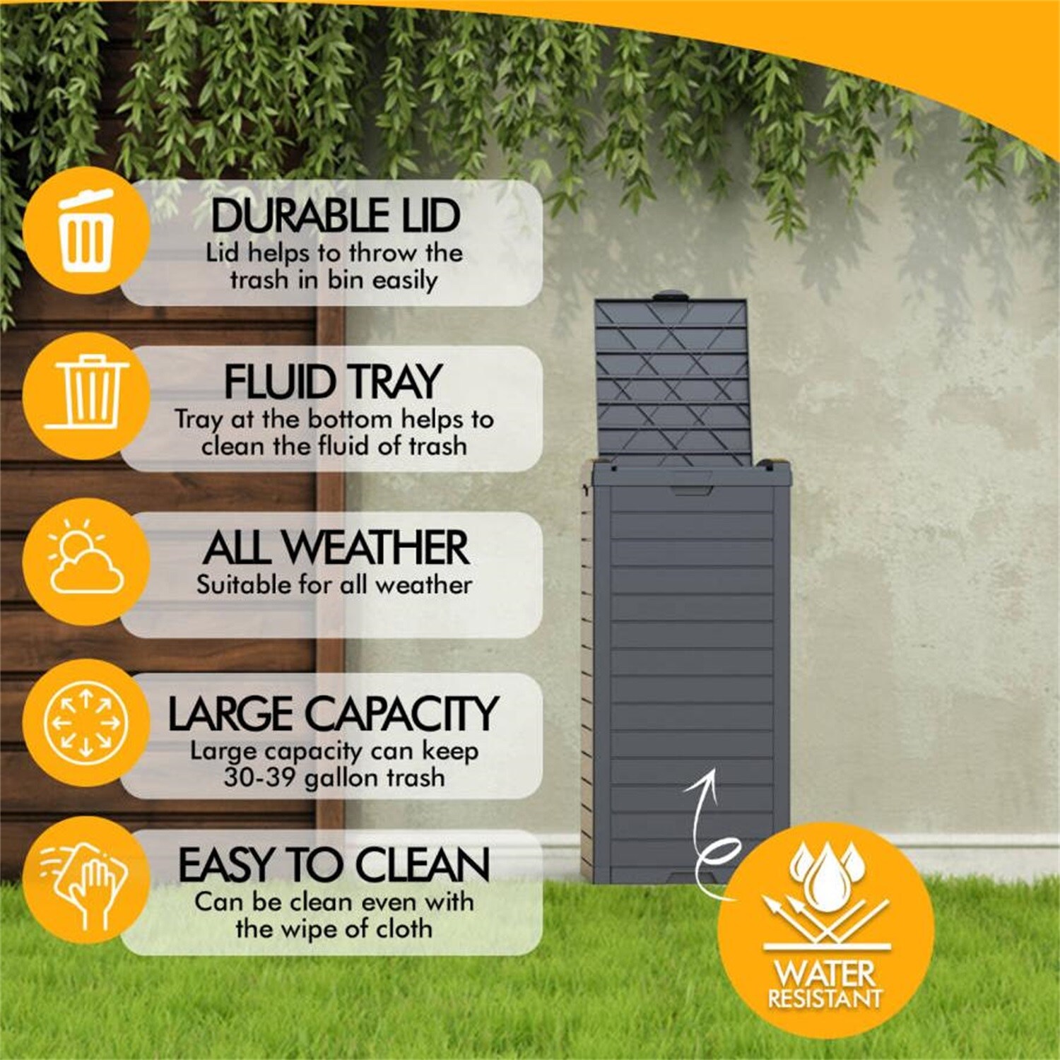 Mondawe Black Outdoor Storage in the Small Outdoor Storage department ...