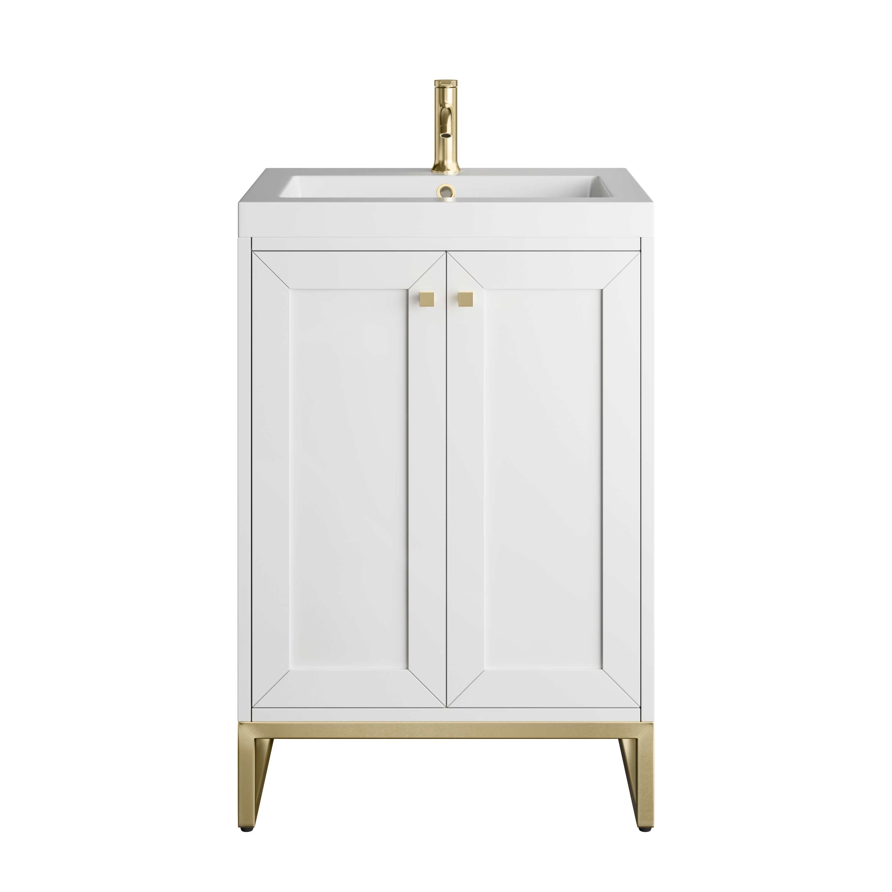 James Martin Vanities Chianti 24-in Glossy White Single Sink Bathroom ...