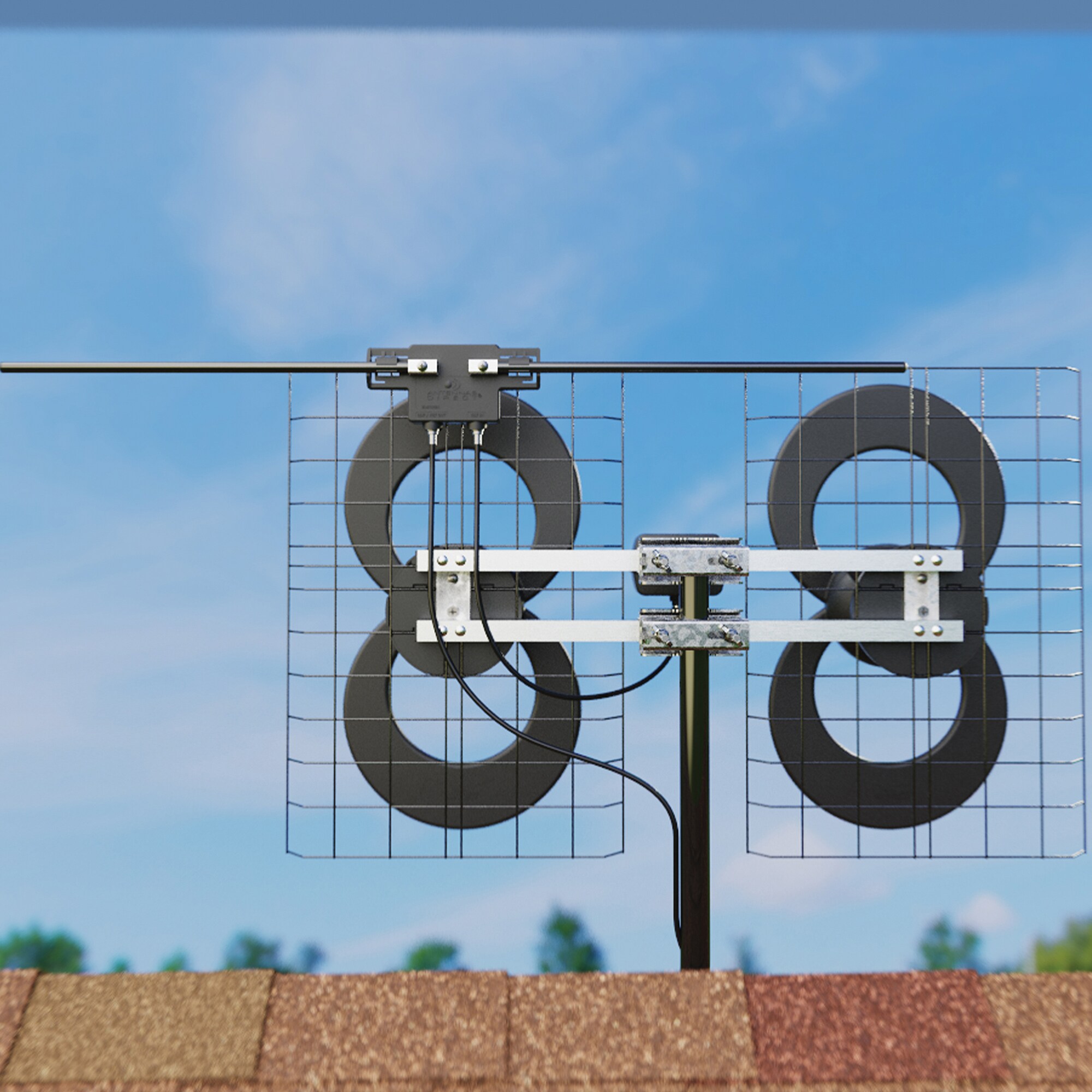 Antennas Direct Surface mount Multi-directional Indoor/Outdoor HD UHF ...