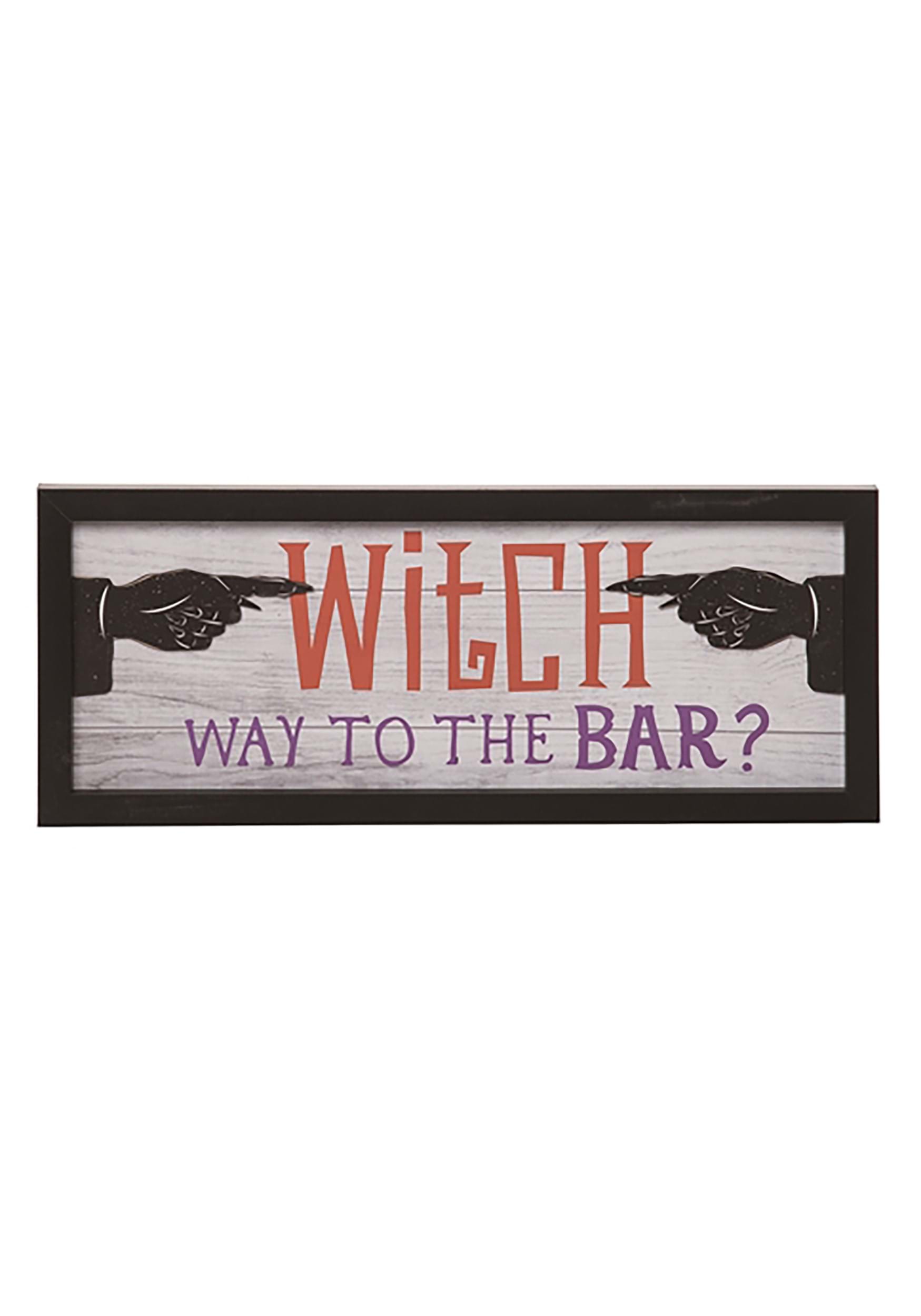 Transpac Witch Bar Wooden Sign Prop Standard in the Halloween Decor ...
