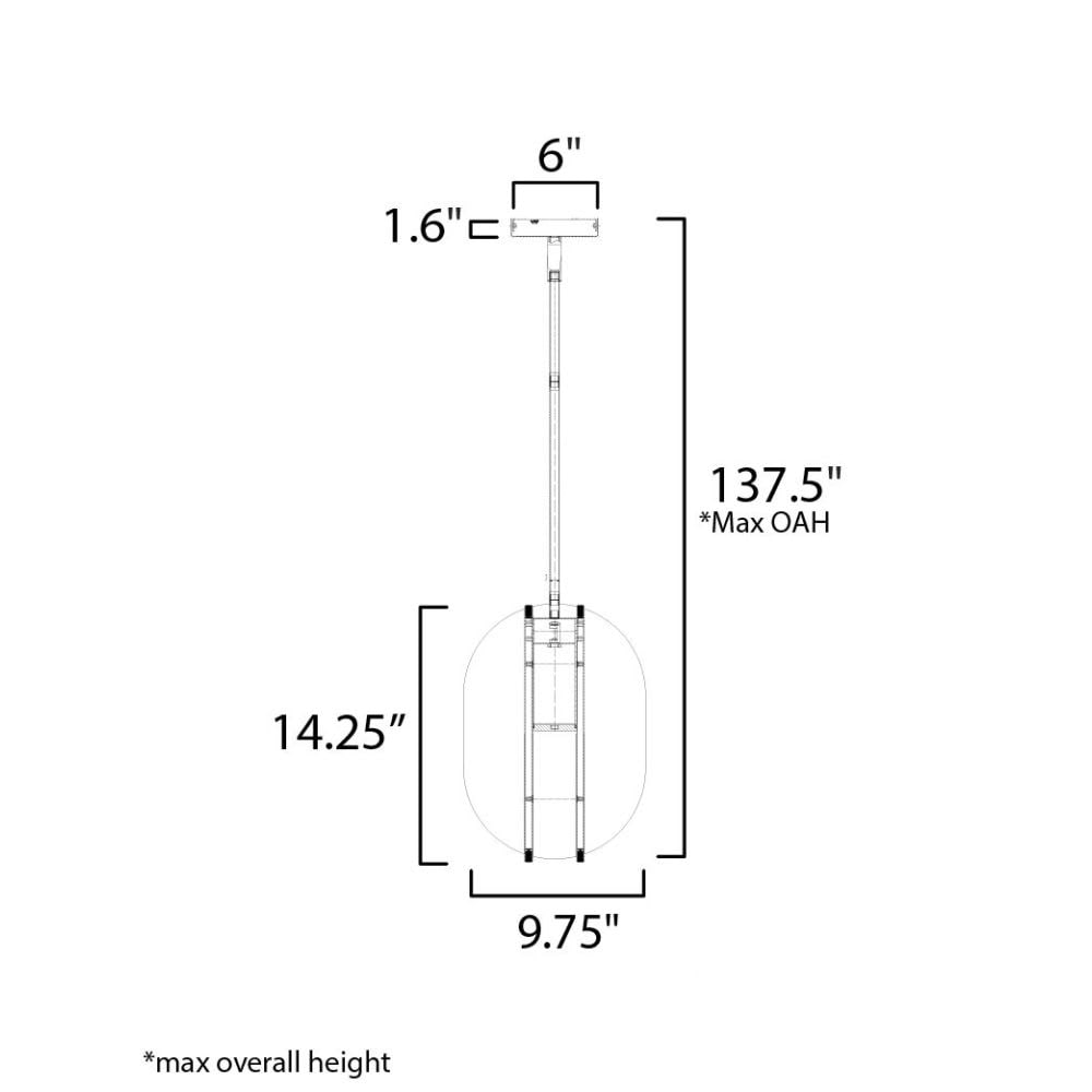 ET2 Interval 1 - Light Black Contemporary Acrylic And Aluminum And Steel Pendant Light in the ...