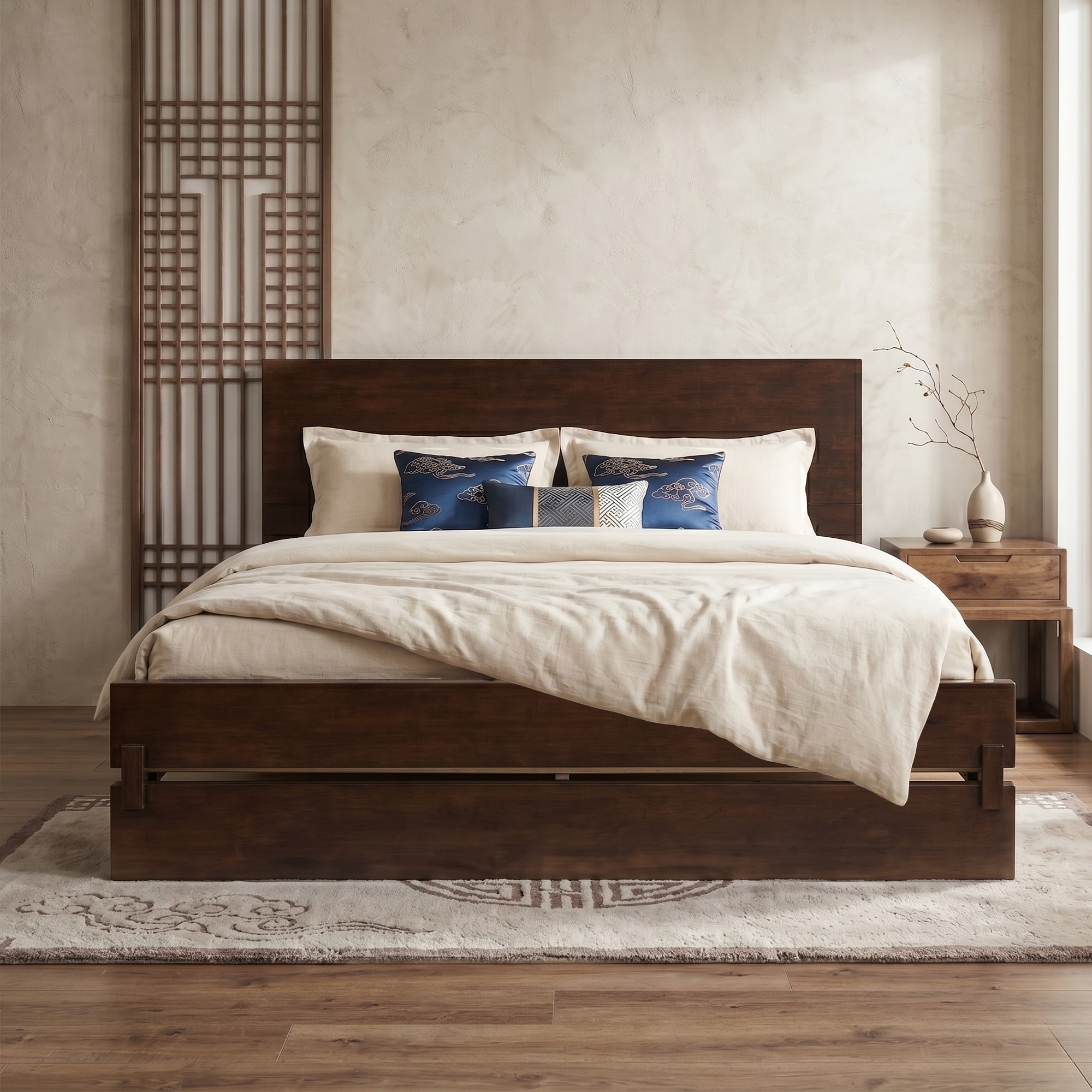 Christopher Knight Home Kyoto Platform Bed Frame with Solid Bamboo ...