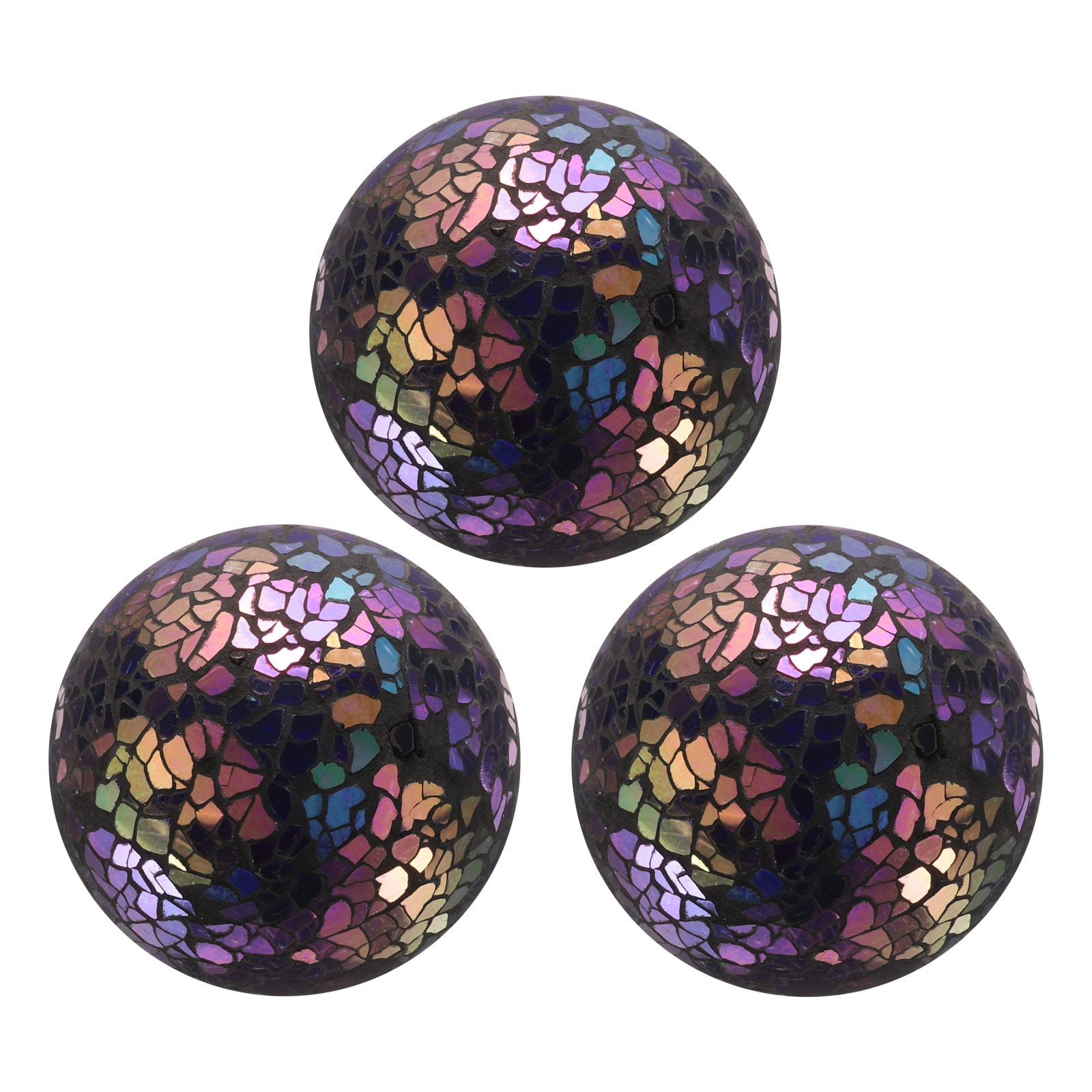 Unique Bargains 3 Pcs 3Inch Decorative Balls Mosaic Glass Balls ...