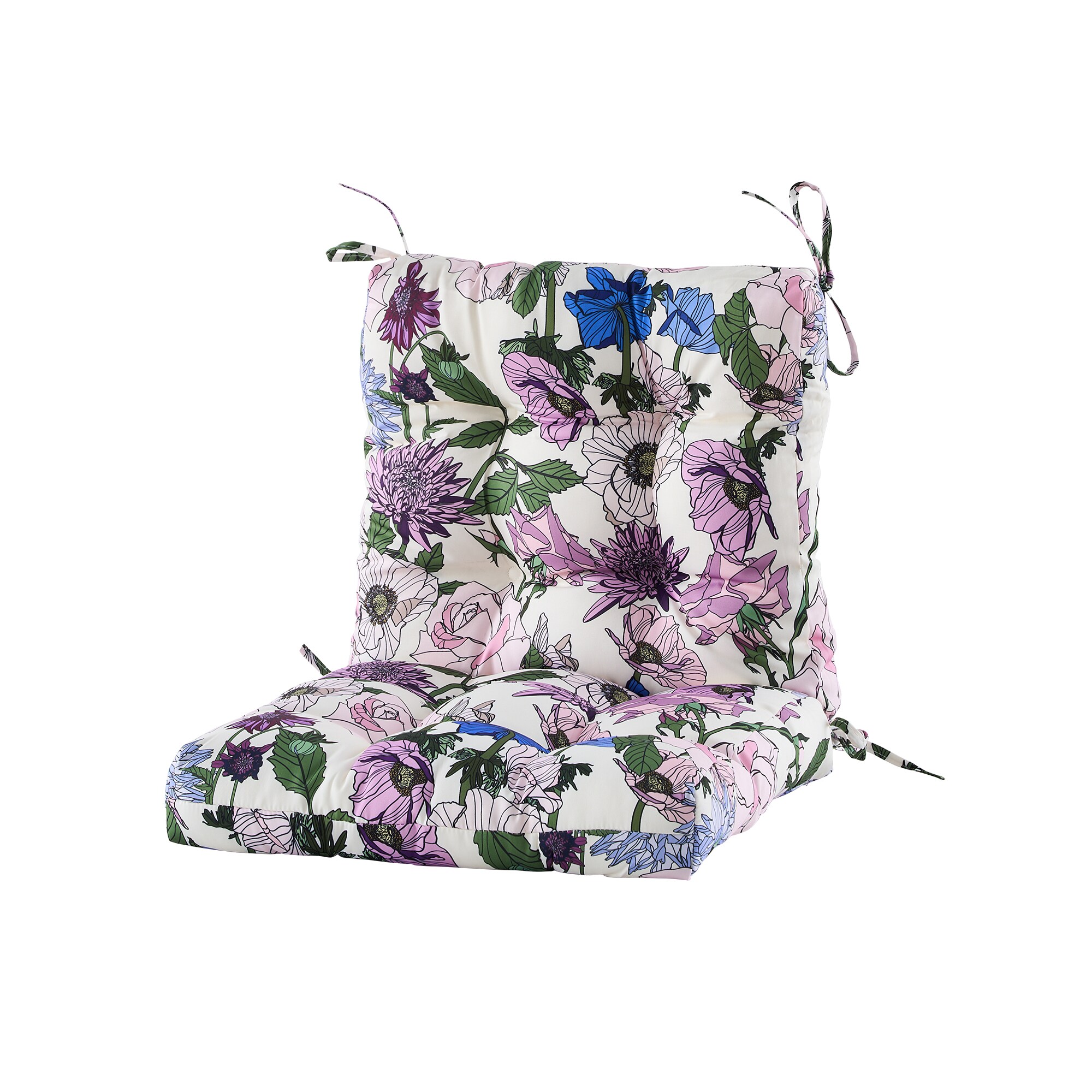 Artplan Outdoor Cushions Wicker Tufted Pillow with Back for Outdoor ...