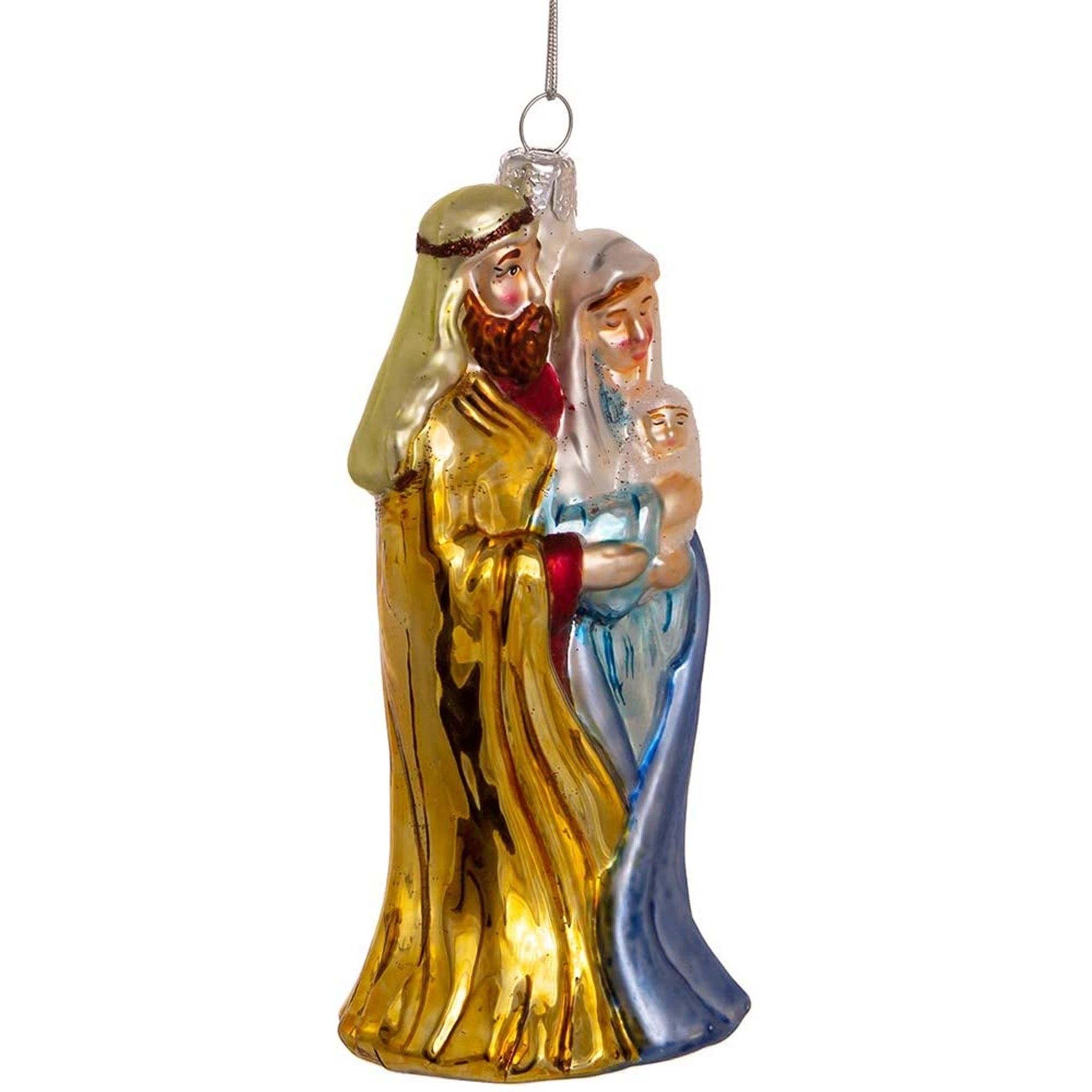 Kurt S. Adler Noble Gems Traditions Glass Holy Family Ornament in the ...