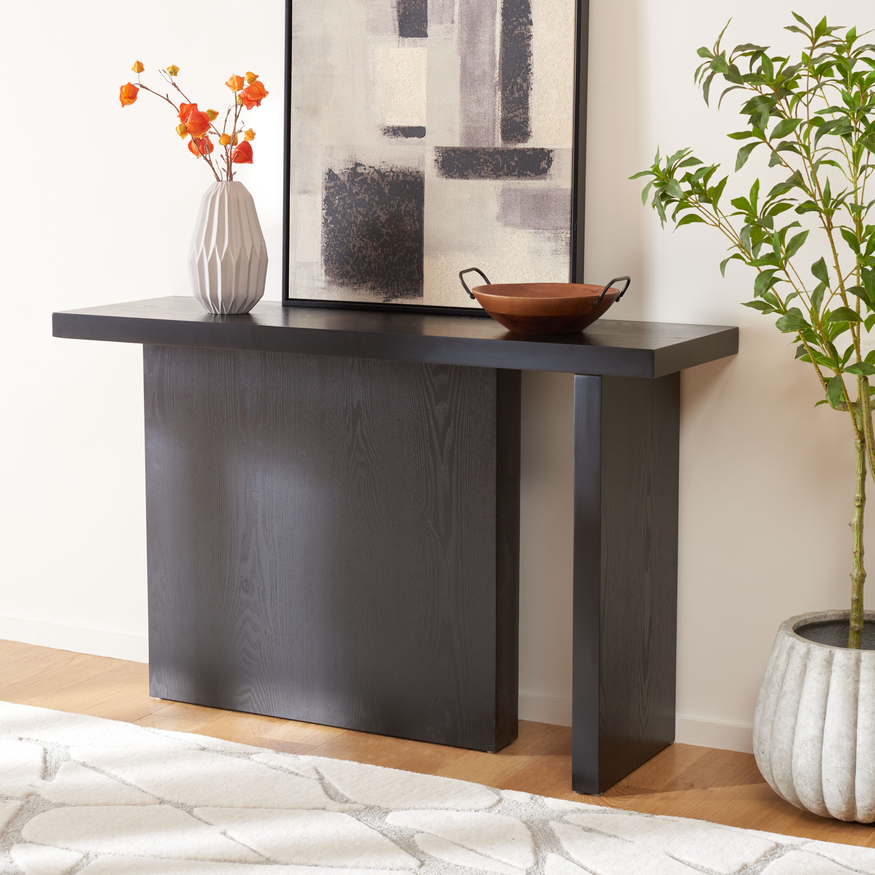 Safavieh Modern Wood Nc Coating Pine 47.25-in W x 30-in H Console table ...