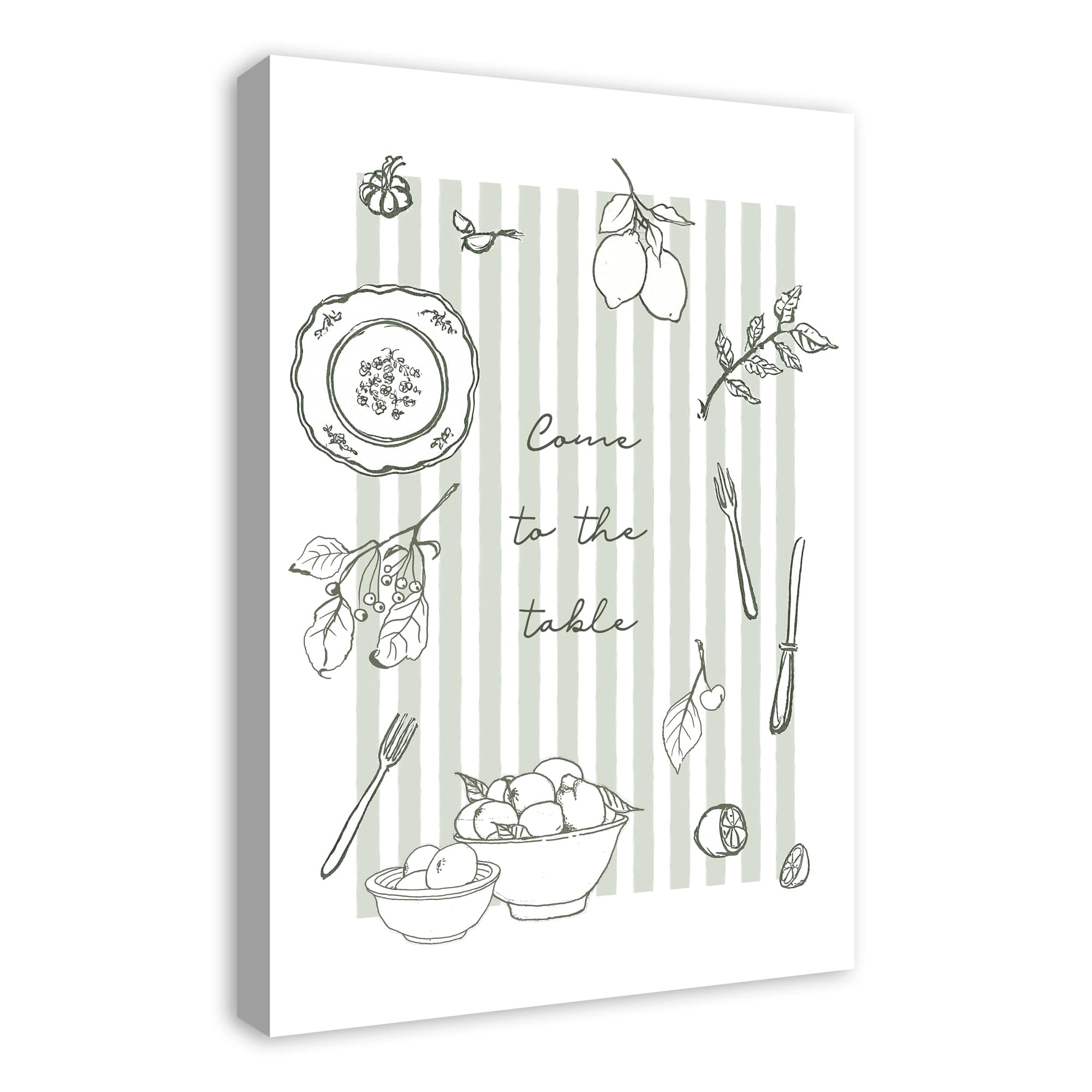 Creative Products Sketch Table Scene 20 x 30 Canvas Wall Art in the ...