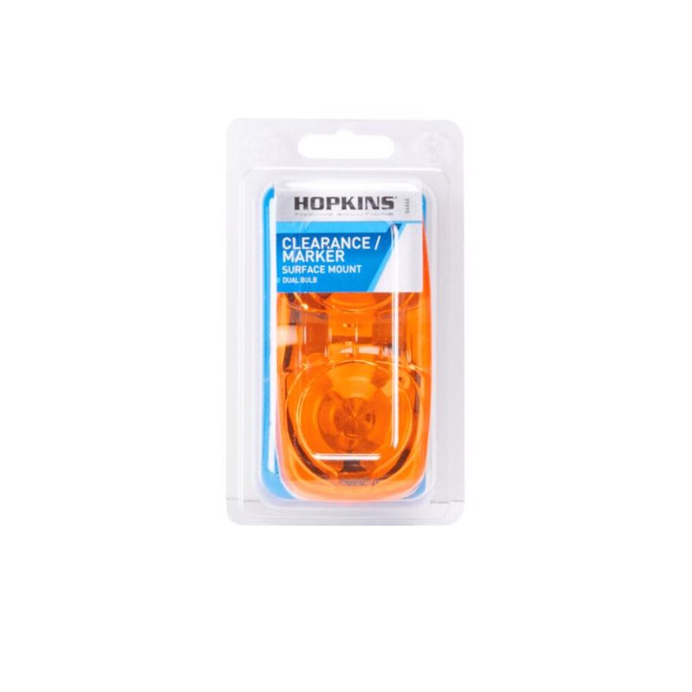 Hopkins Amber Rectangular Clearance Side Marker Light 12 V Acrylic Lens ...