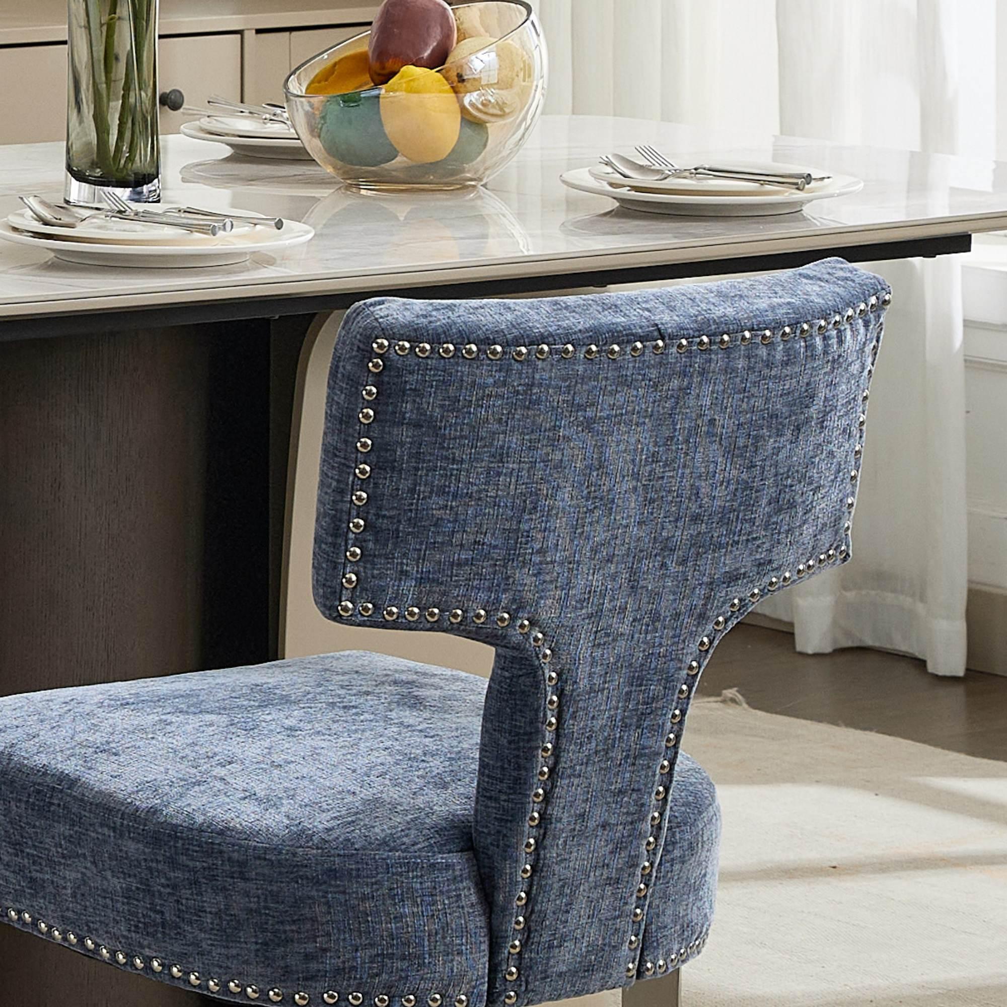 Bayfeve Set of 2 Contemporary/Modern Chenille Upholstered Dining side ...