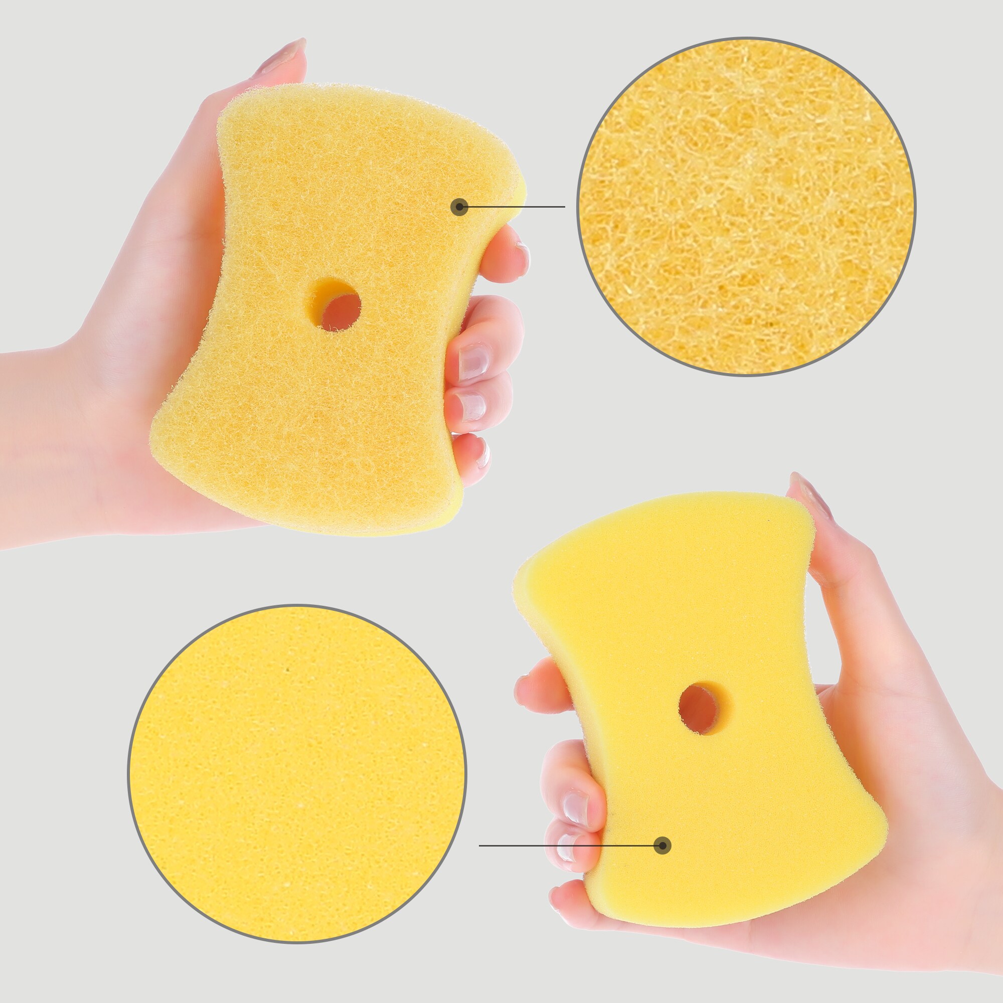 Unique Bargains 3pcs Non-Scratch Dish Sponge Dish Sponges for Washing ...