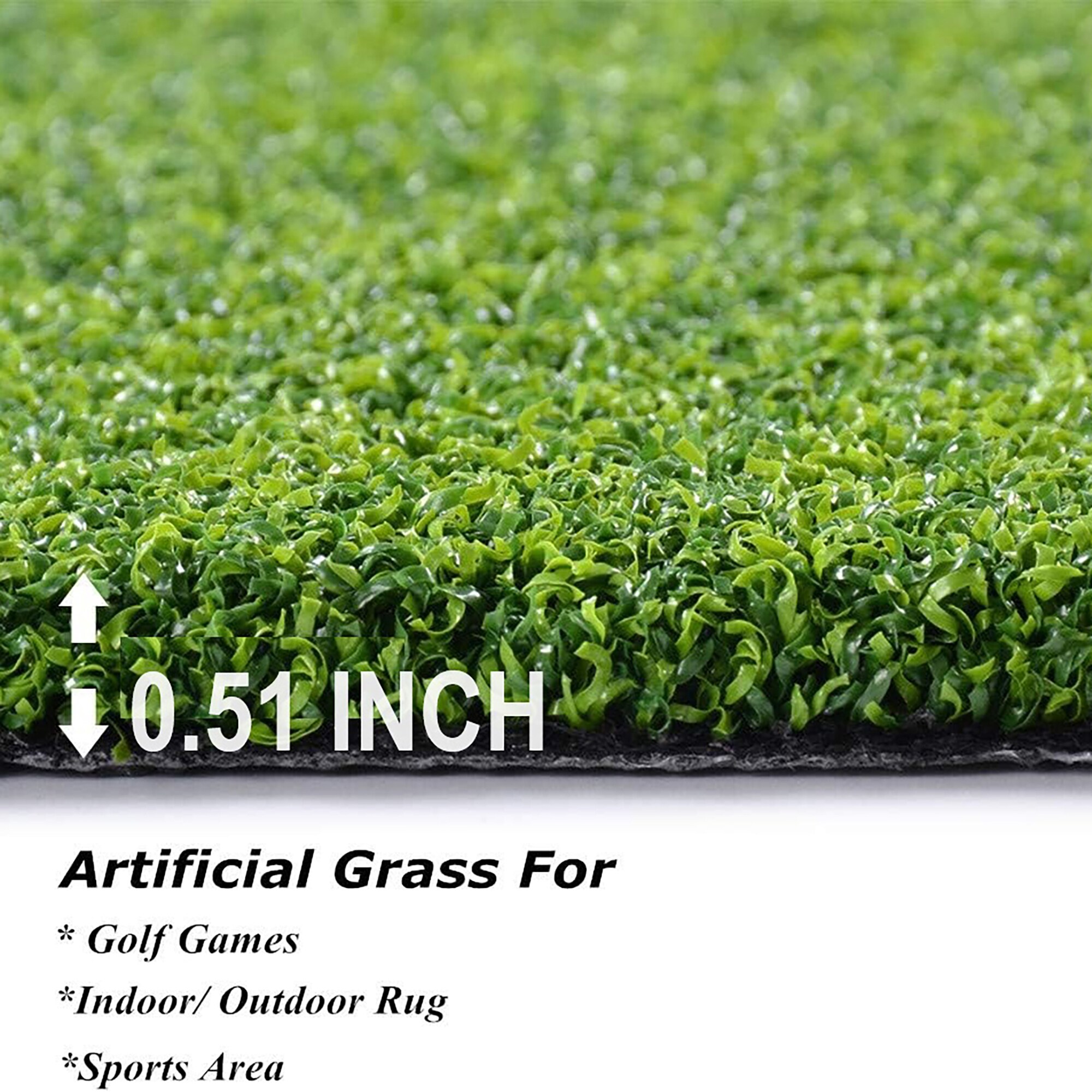 Ottomanson Putting Turf Rug Golf Hitting Mat 7-ft x 30-ft Artificial ...