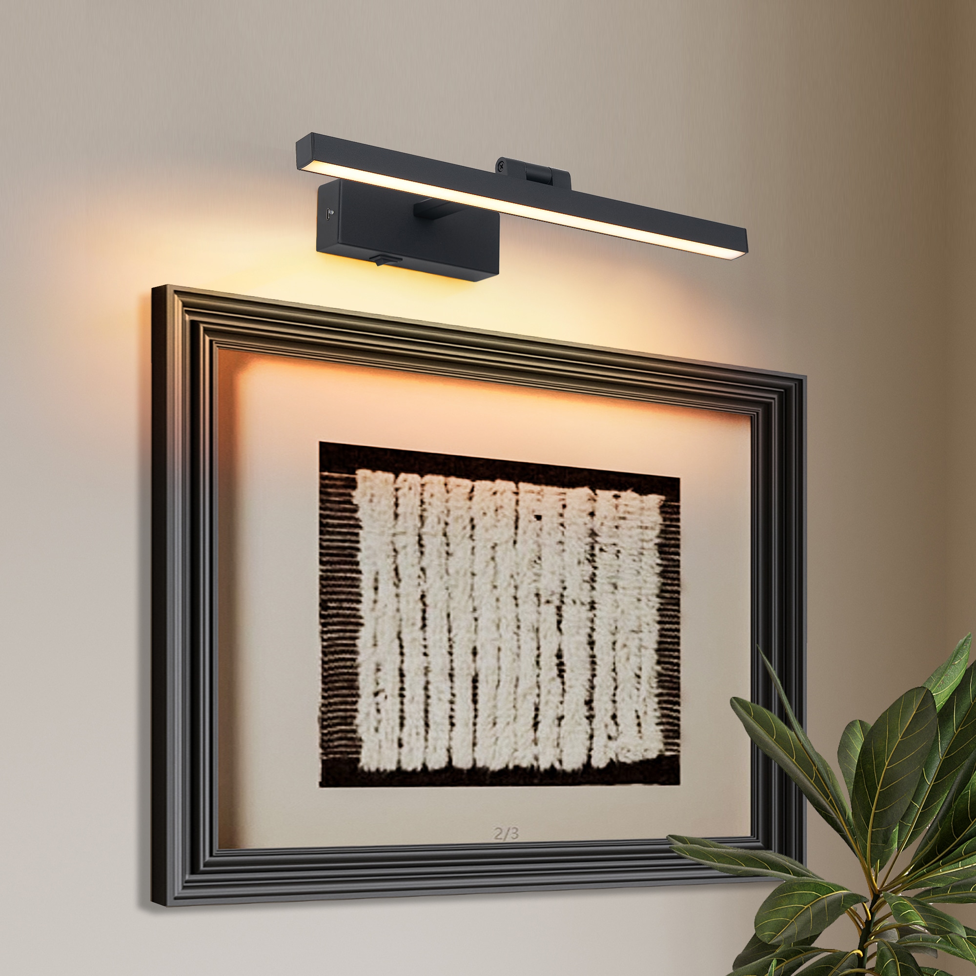 Tatayosi 16-inch Black Bathroom Light Fixtures Over Mirror Modern ...