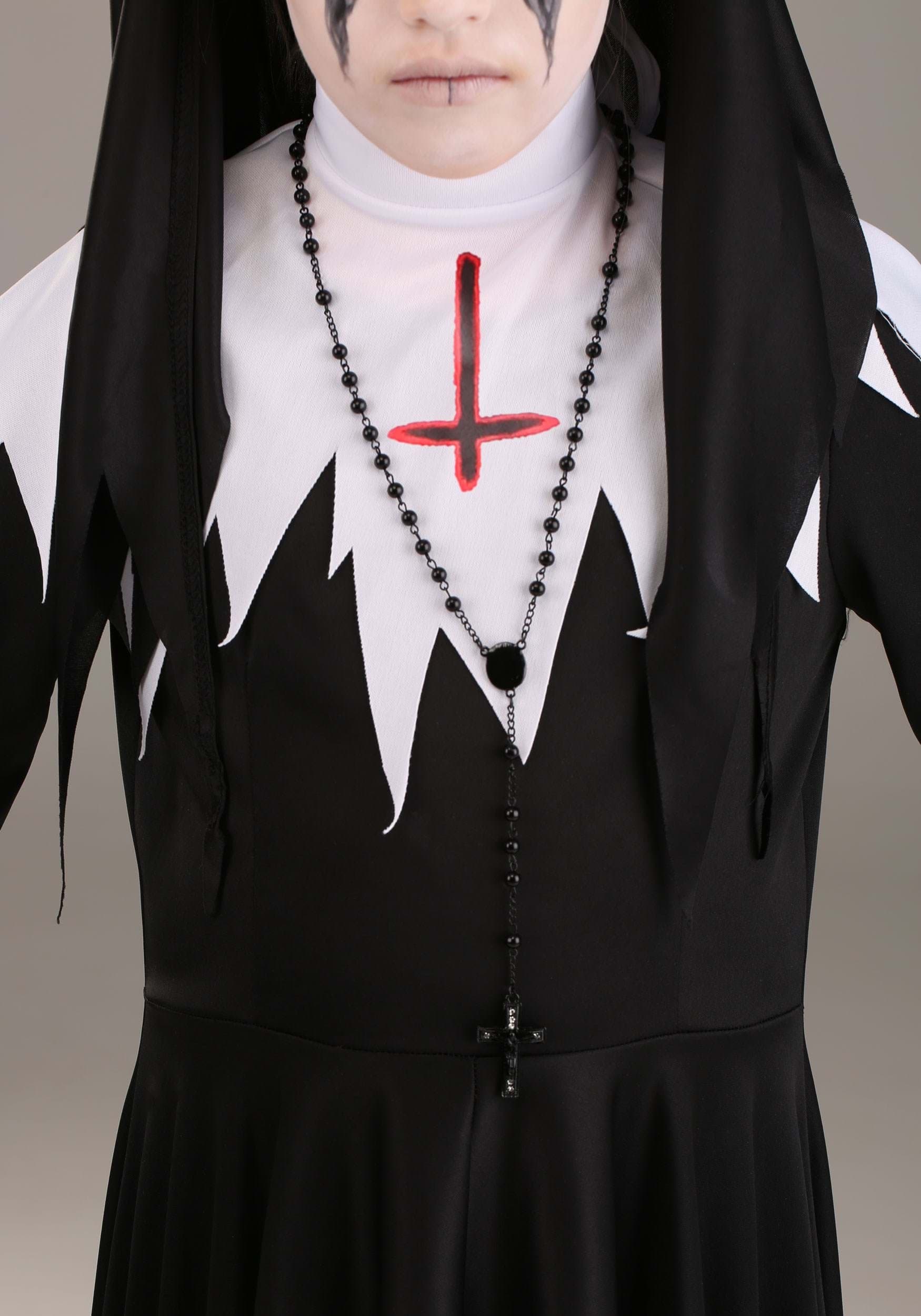 HalloweenCostumes.com FUN Costumes Girl's Dreadful Nun Costume Large in ...