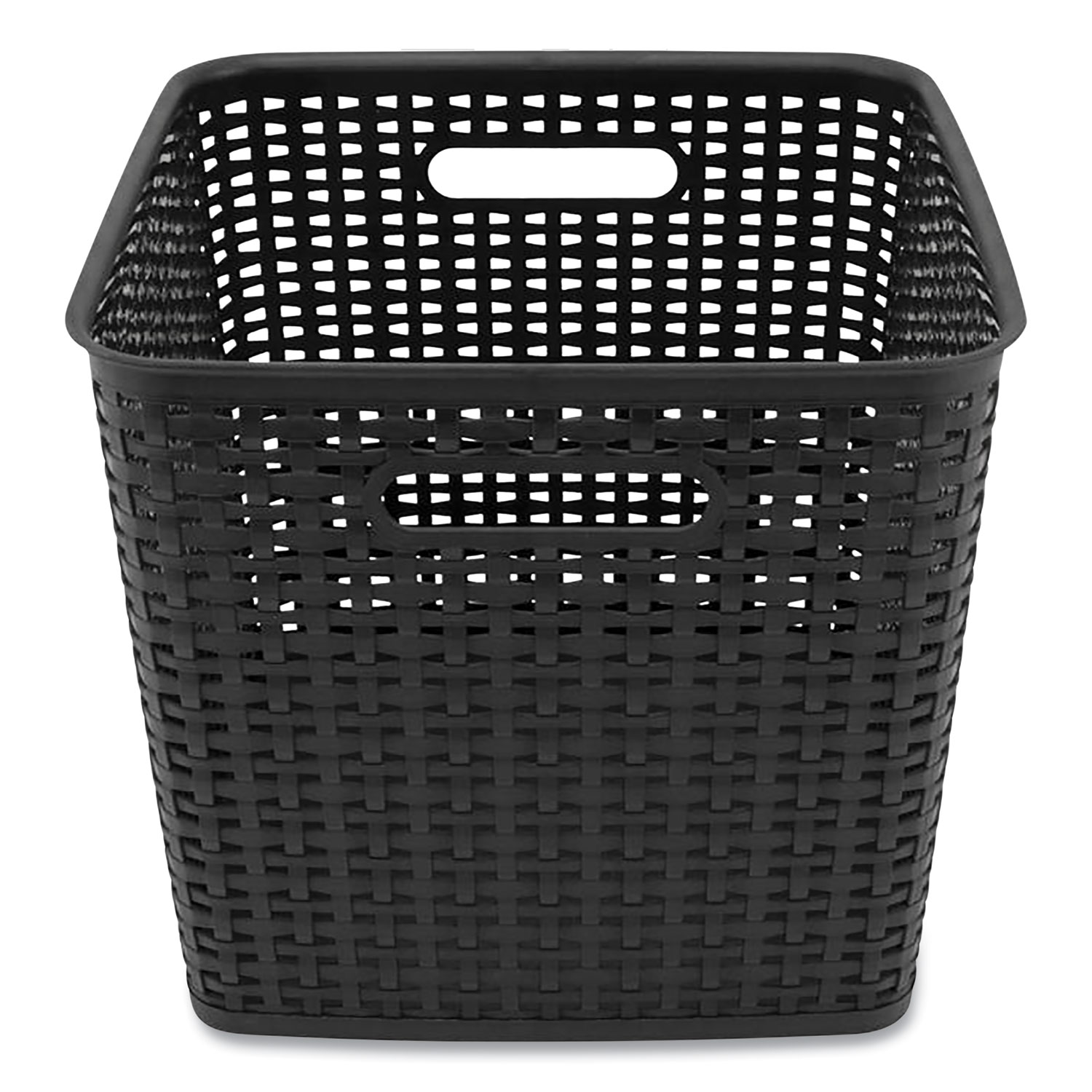 Advantus Plastic Weave Bin Extra Large 12.6 X 11.1 X 16.6 Black in the ...