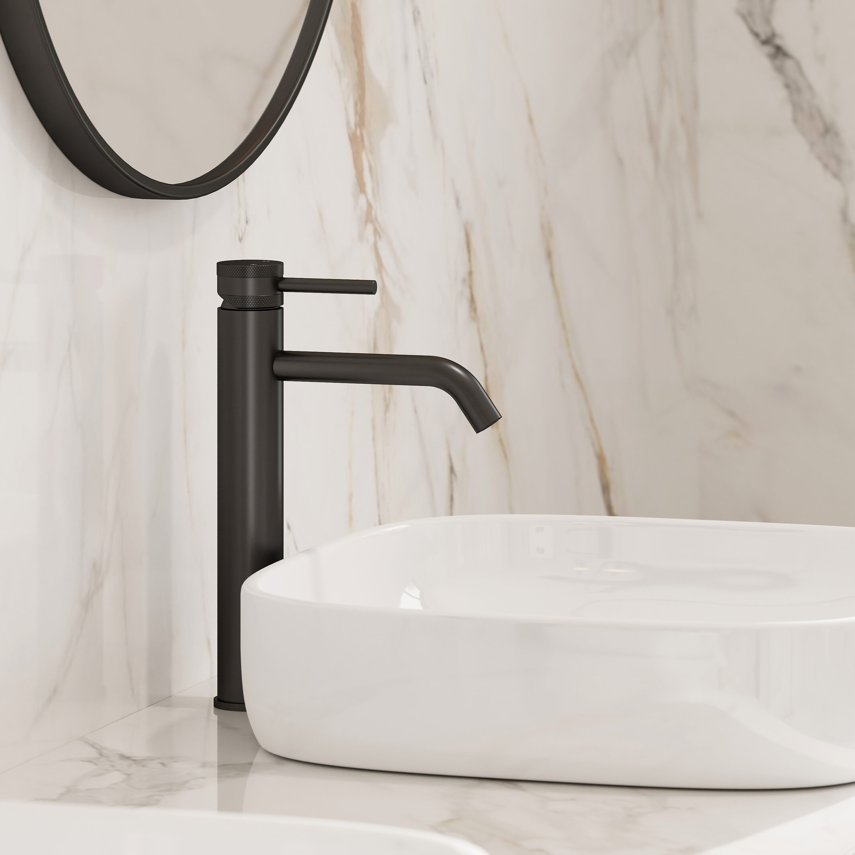 CRANACH ANGELSEY Matte Black Single-Hole 1-Handle Residential Bathroom ...