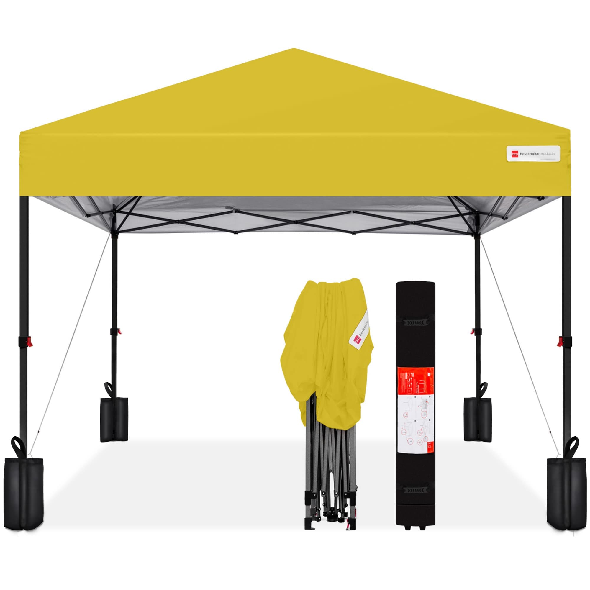 Best Choice Products 8x8ft Easy Setup Pop Up Canopy w/ 1-Button Setup ...