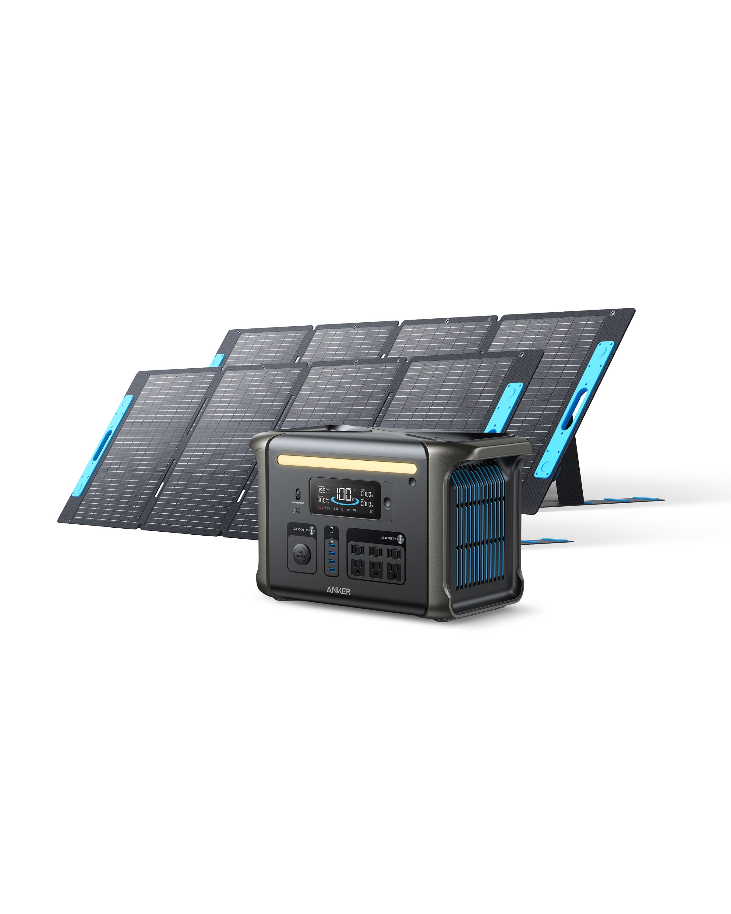 Anker F1500 1800-Watt Portable Power Station (2 Solar Panels Included ...
