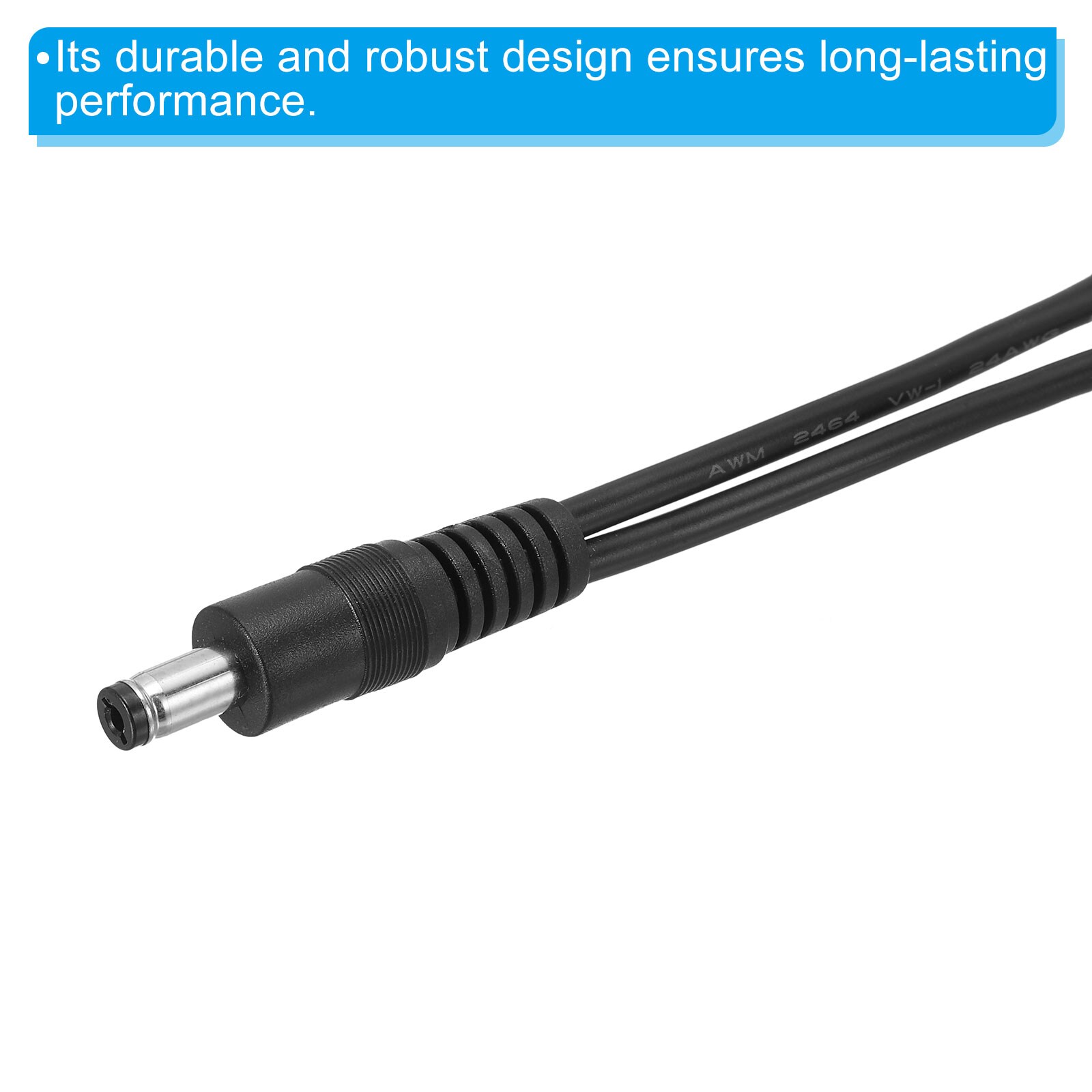 Unique Bargains 1 Male to 2 Female DC Power Splitter Cable 4 Pack 5 ...