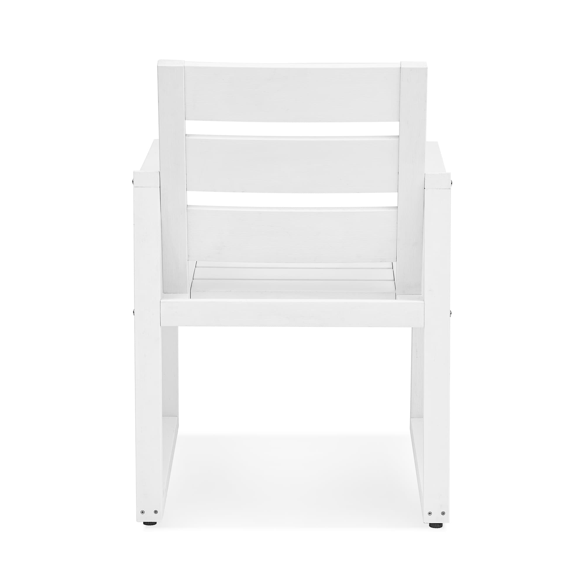 Hosworth 2 Set White All-Weather Outdoor Armchairs Plastic Wood Patio ...