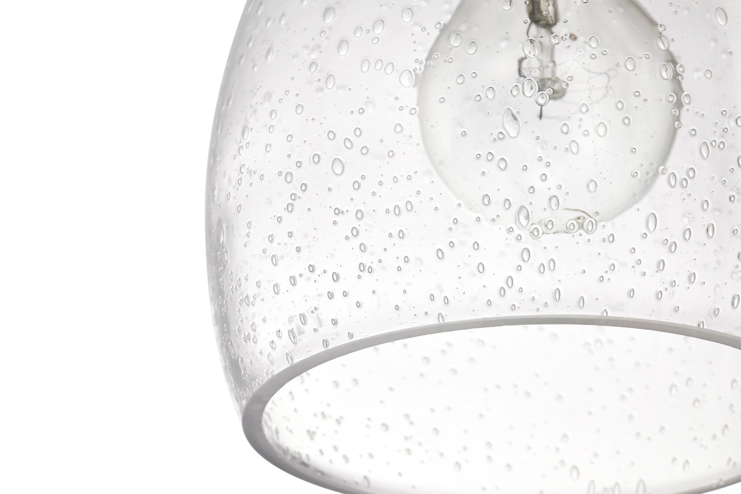Edvivi 1 -Light Brushed Nickel Modern/contemporary Seeded glass Bowl ...