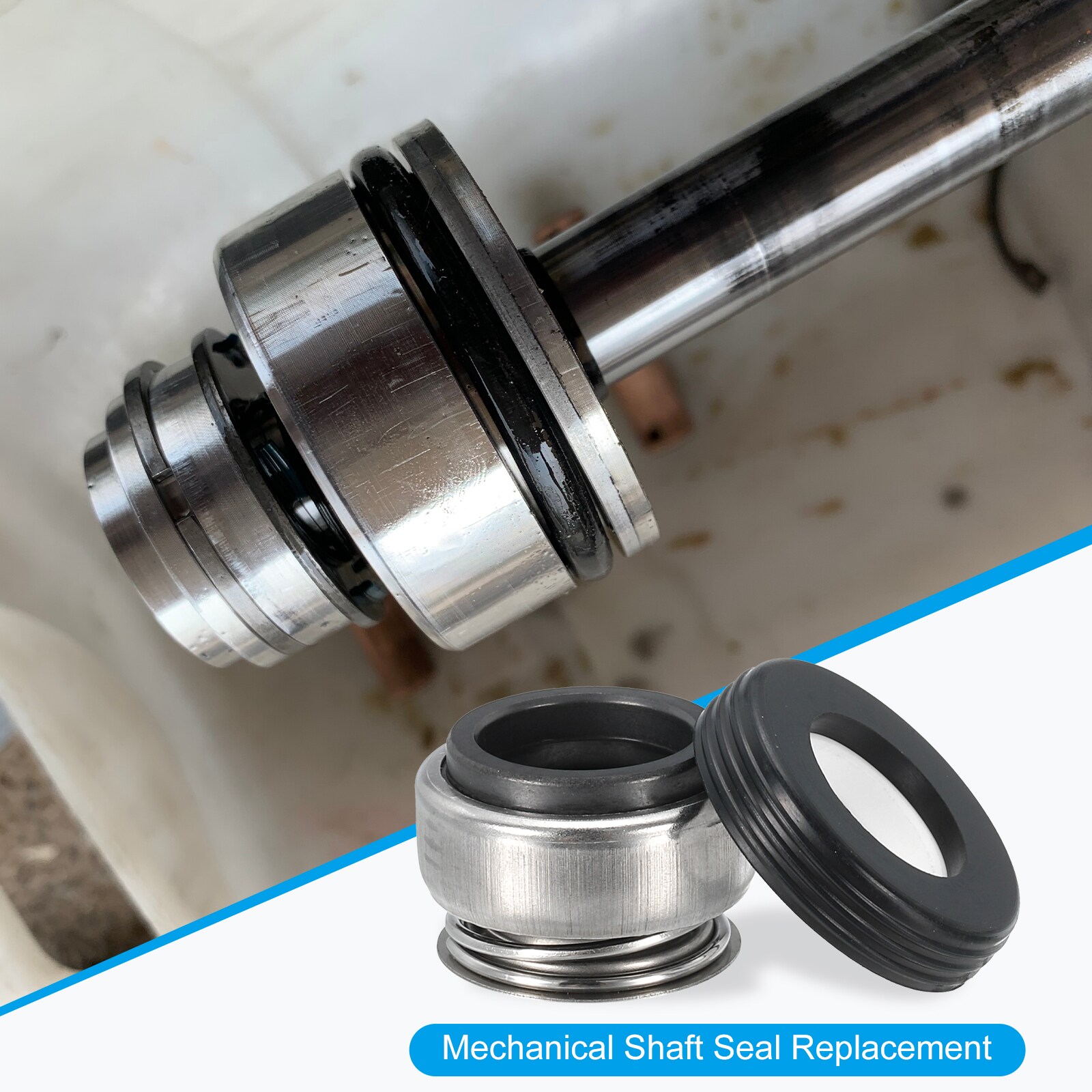 PATIKIL Mechanical Shaft Seal Replacement 301-12 Ceramic Carbon Ring ...