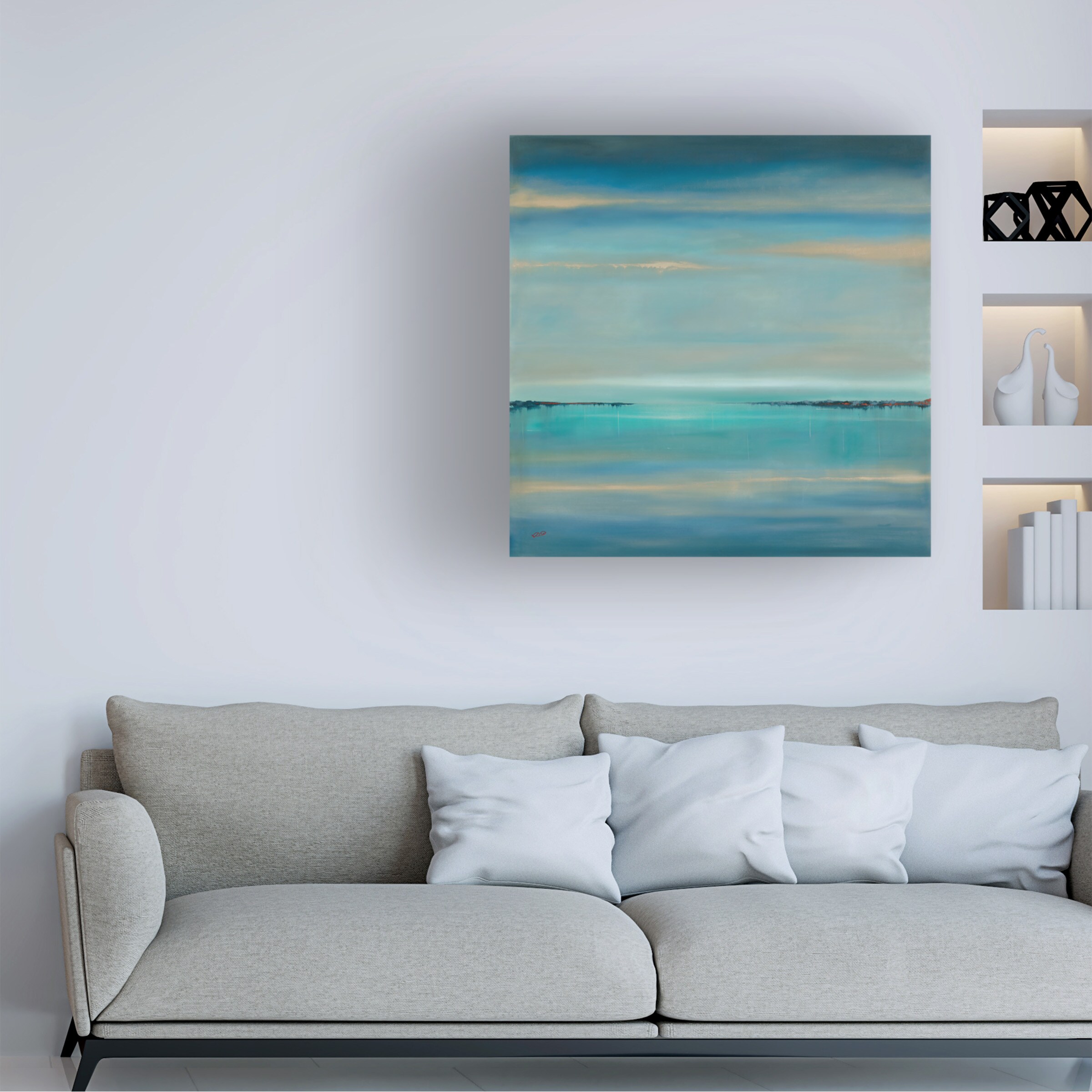 Trademark Fine Art Rio The Line of Time Canvas Art - 35x35 in the Wall ...