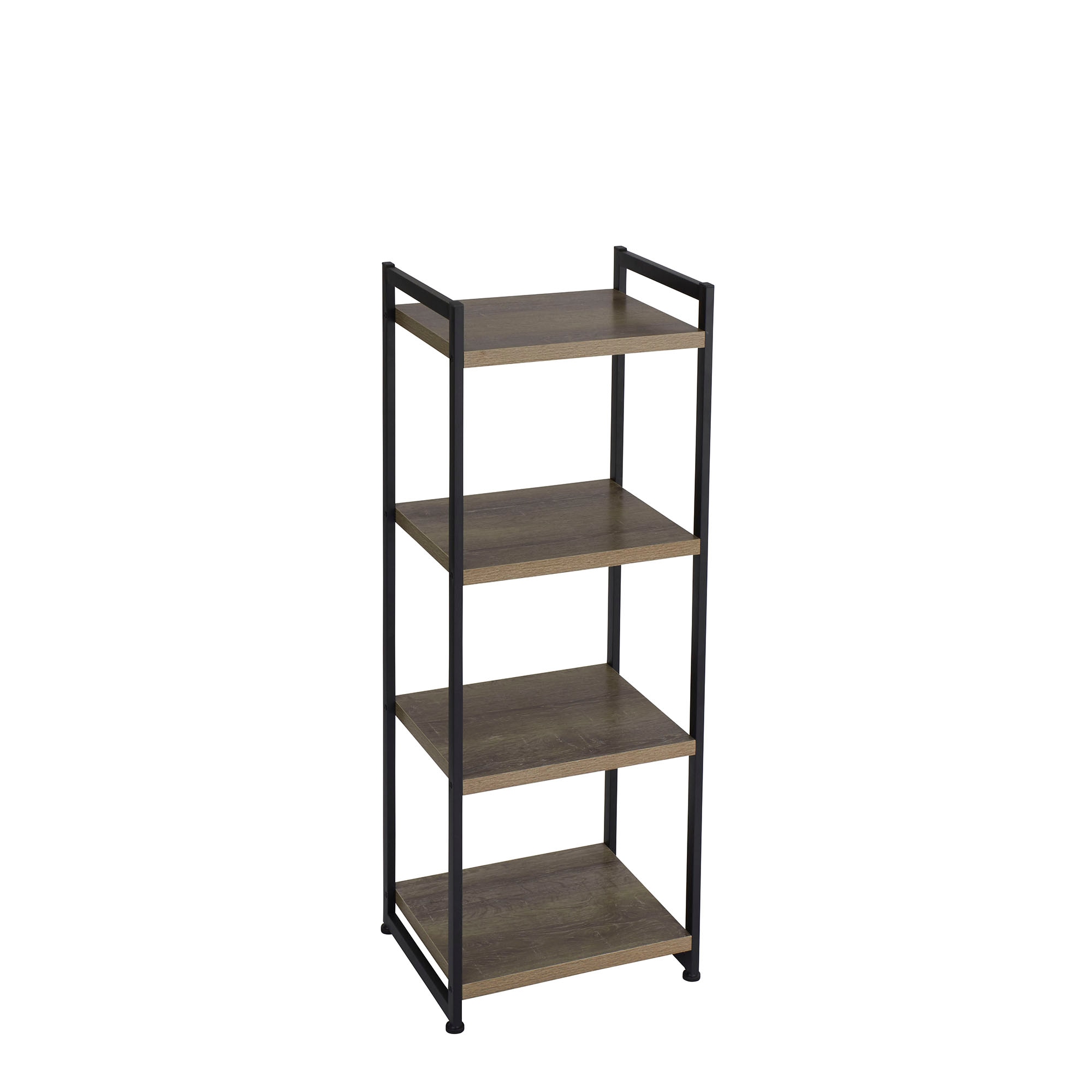 Household Essentials Jamestown Narrow 4 Shelf Open Storage Bookshelf ...