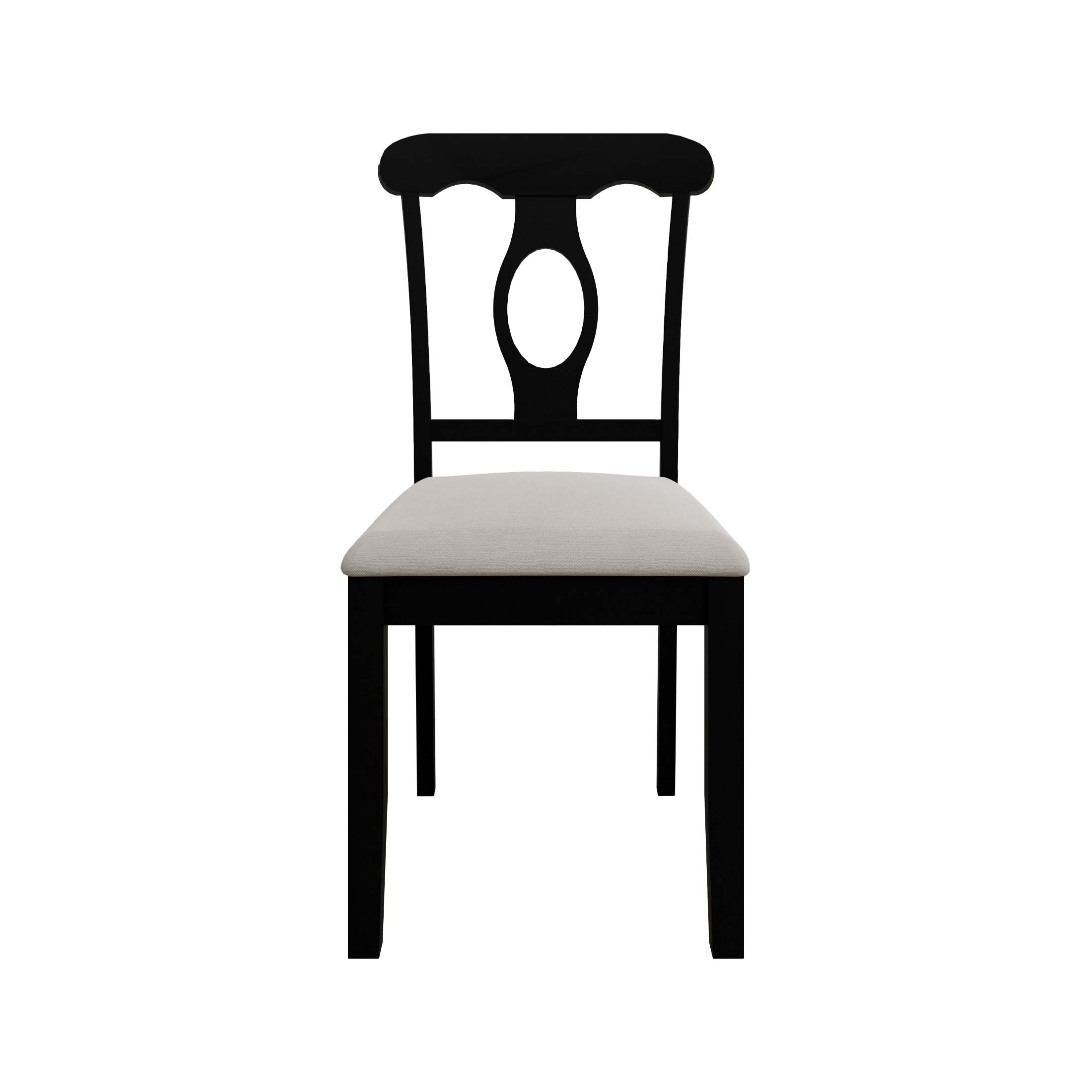 ChaletPosh Black Traditional Dining Room Set with Round Table ( Seats 4 ...