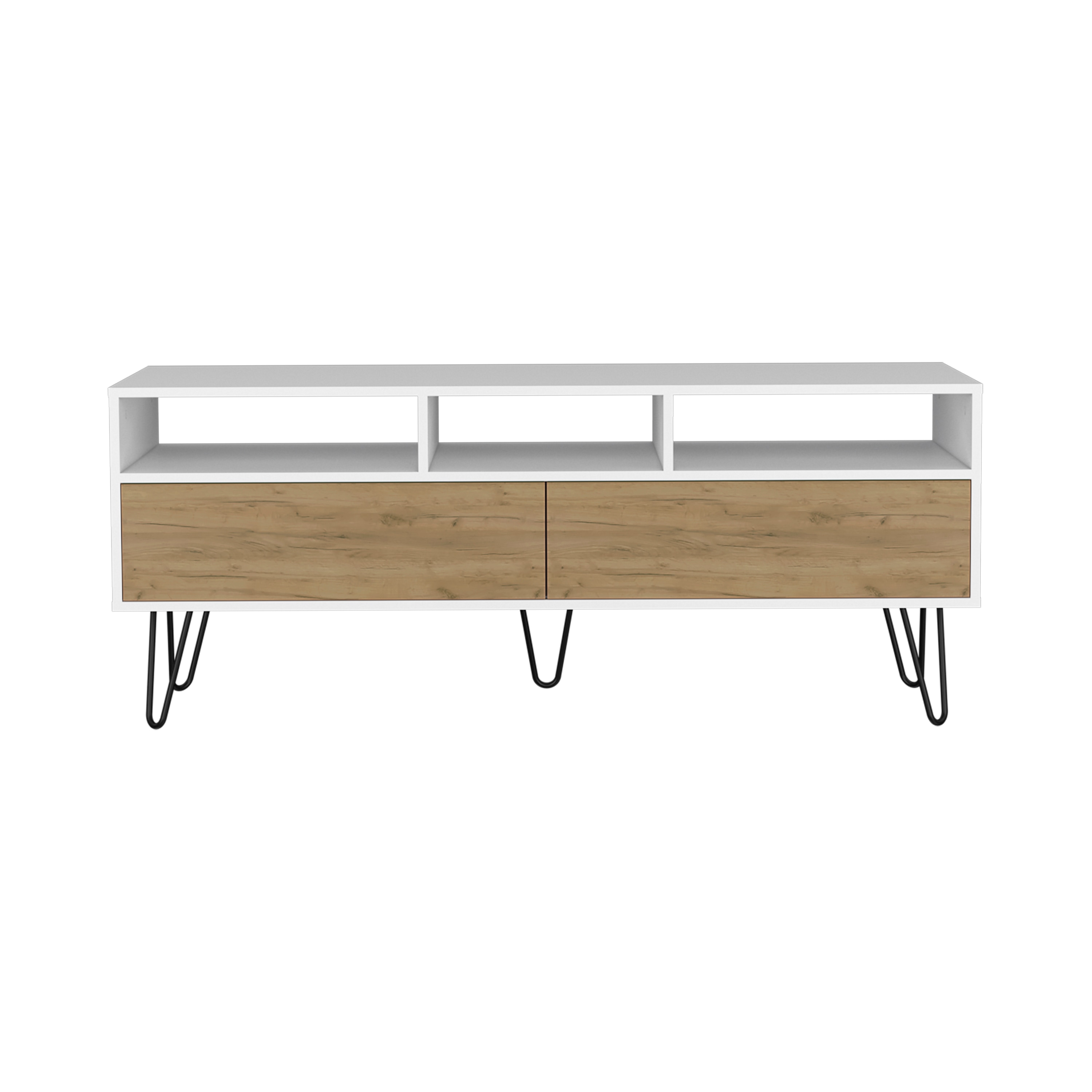 LUXEYARD Tori 54in Wide Two-Door Cabinet Tv Stand with Pull Down doors ...