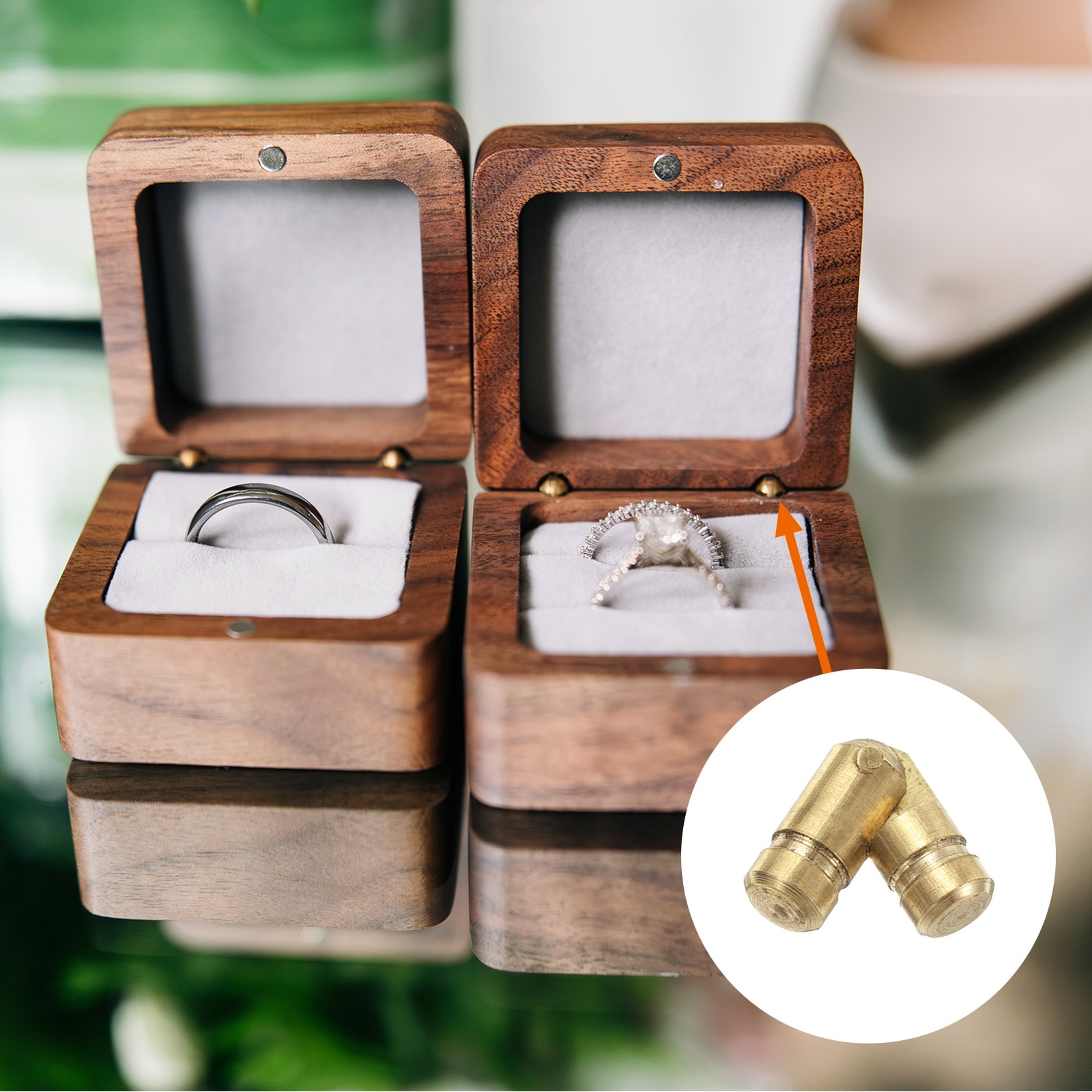 Unique Bargains 50pcs Invisible Barrel Hinges 4x15mm Brass Concealed ...