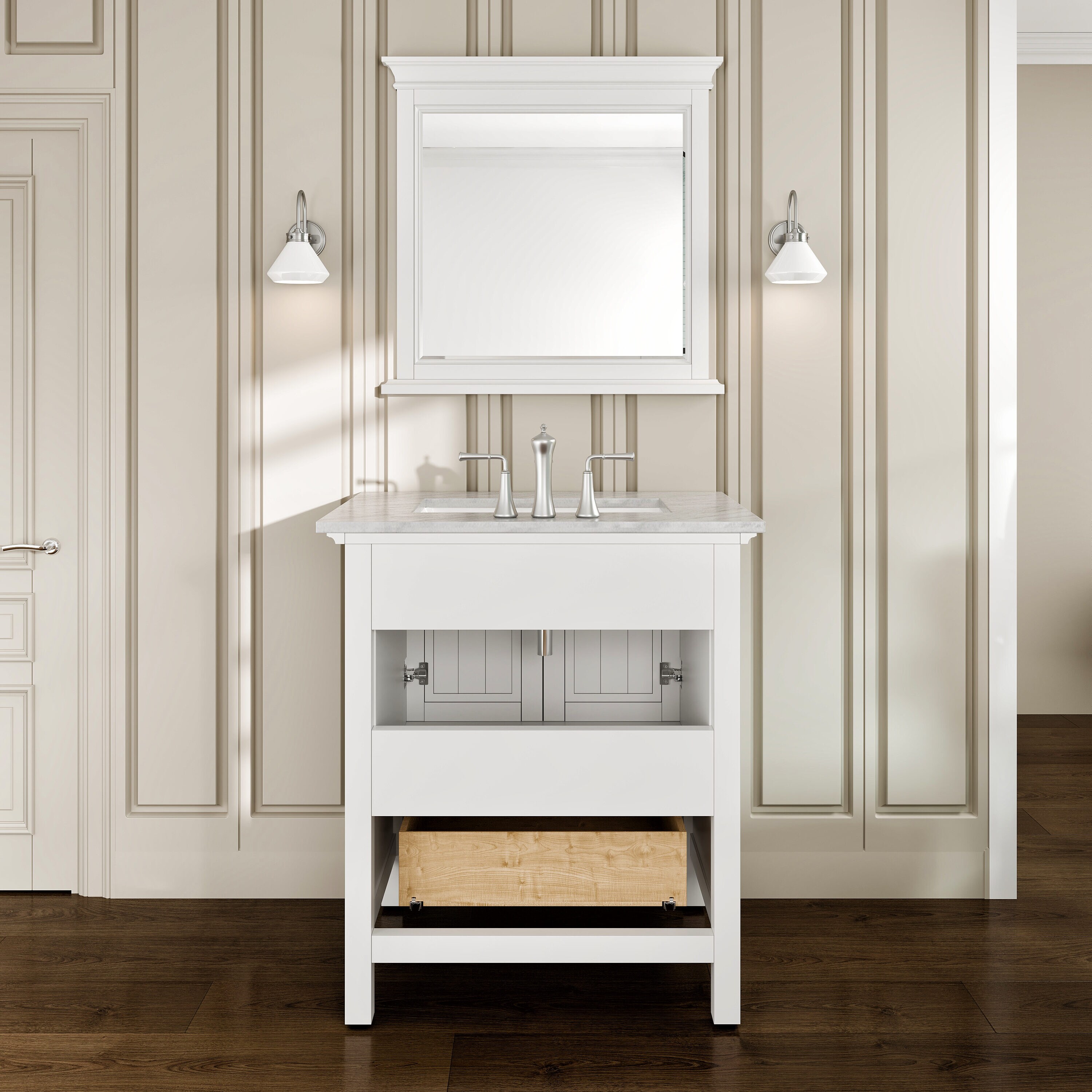 Eviva Eviva Britney 30 Inches Wide, 22 Inches Deep White Bathroom ...