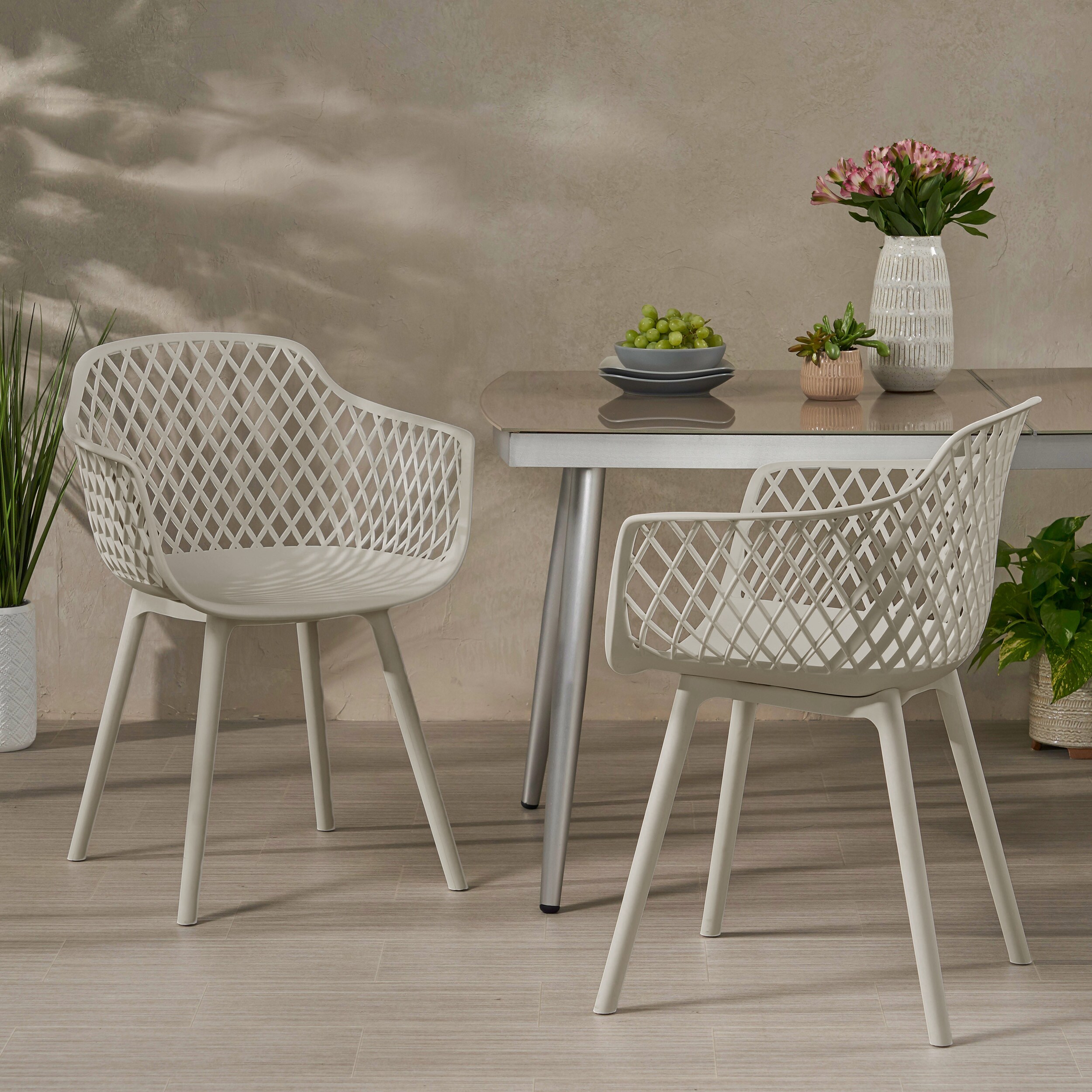 Christopher Knight Home Modern Camel Polypropylene Plastic Patio ...