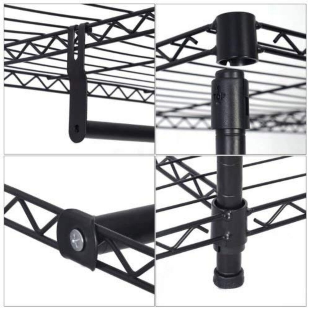 Fenbeli Freestanding Clothes Rack Wardrobe Organizer with Shelves and ...