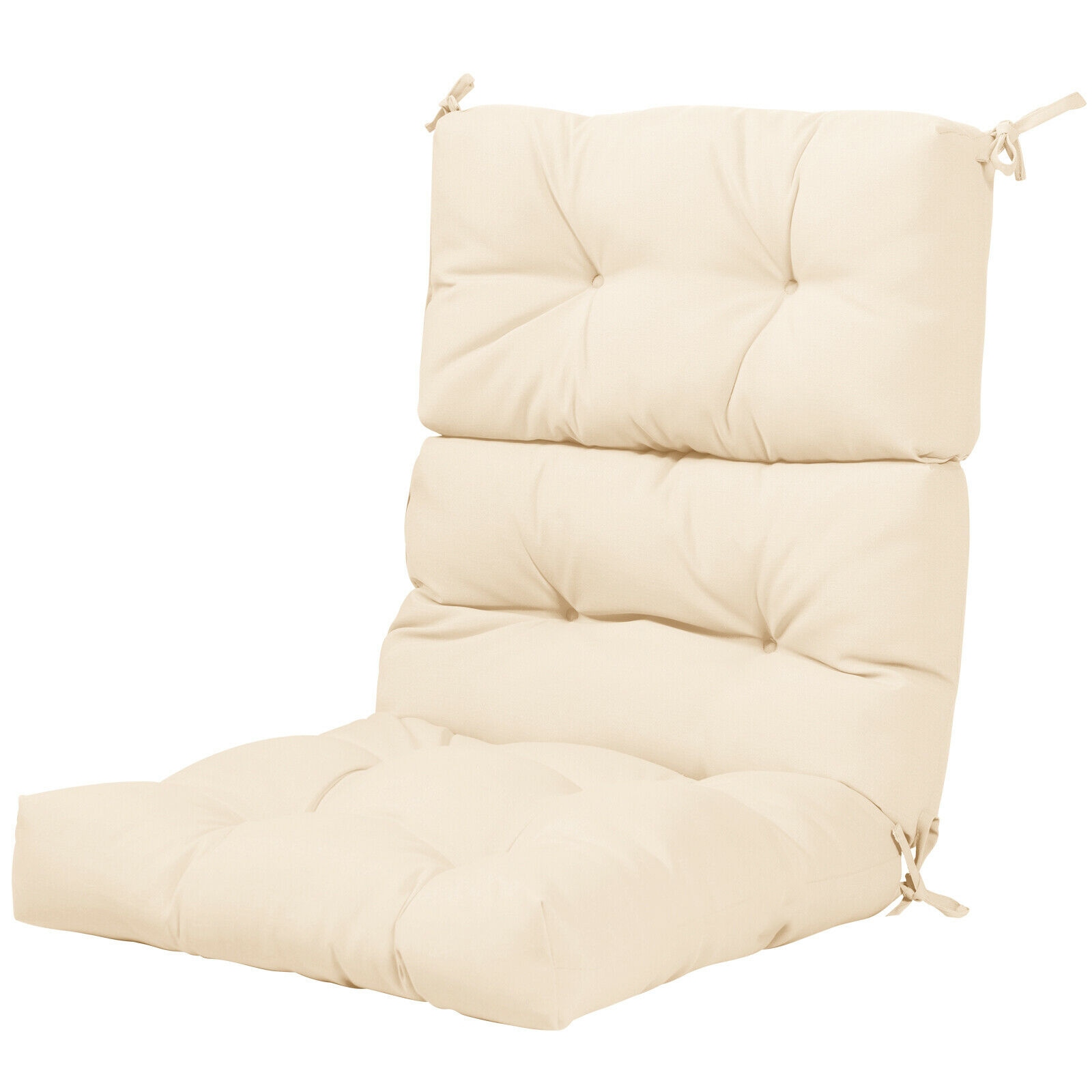 Slickblue 1 Piece Chair Cushion with High Back 3-Folding and String ...