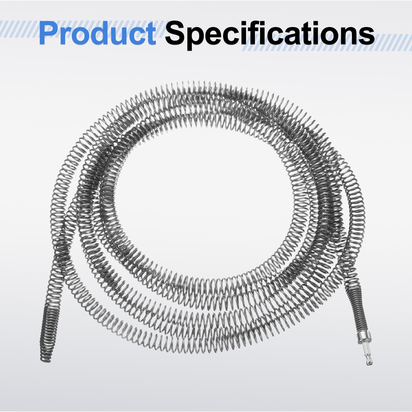 Unique Bargains Drain Cleaning Cable 5/8 Inch (16mm) Dia; 16.5ft ...