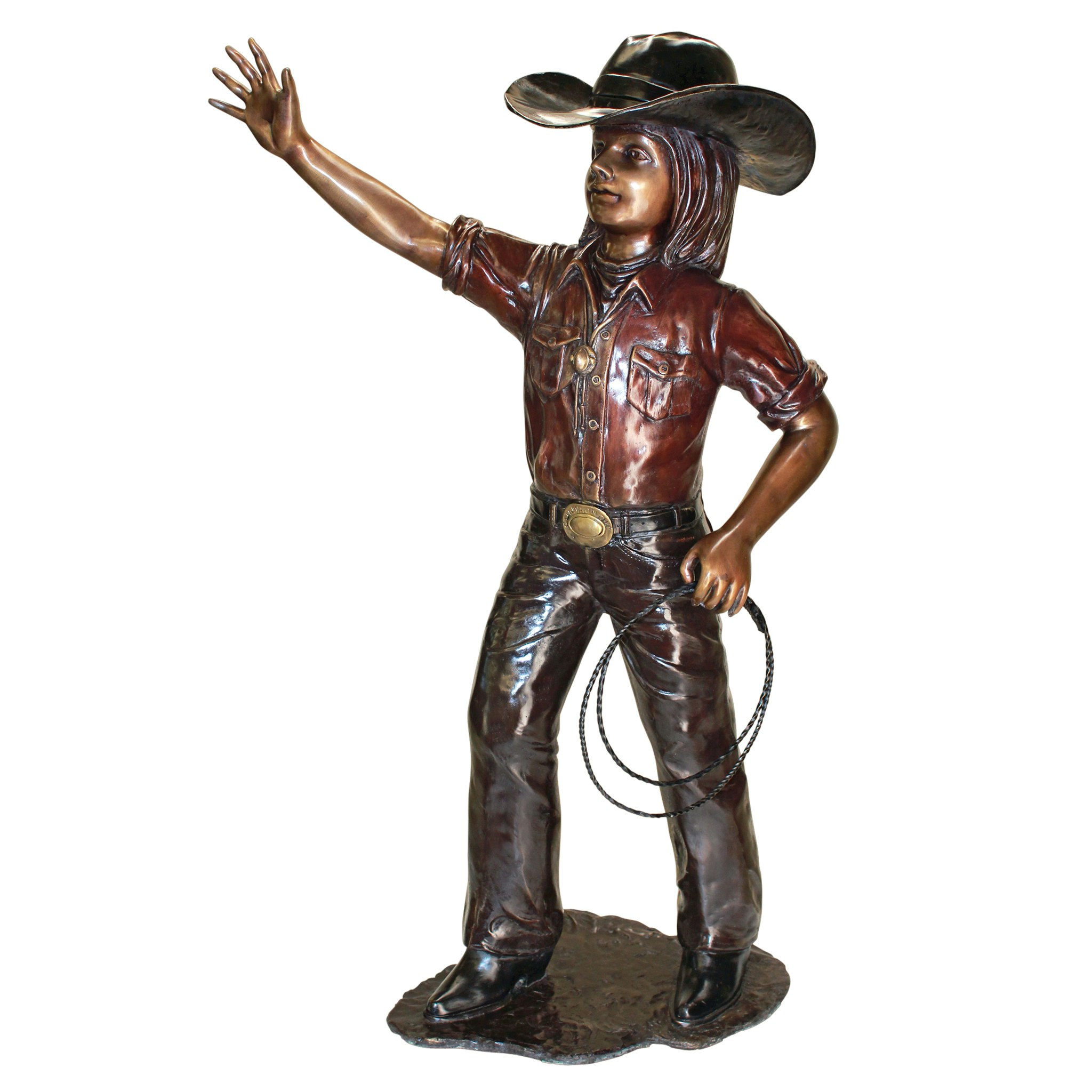 Design Toscano 43-in H x 31-in W Bronze Children Garden Statue PB1052 ...