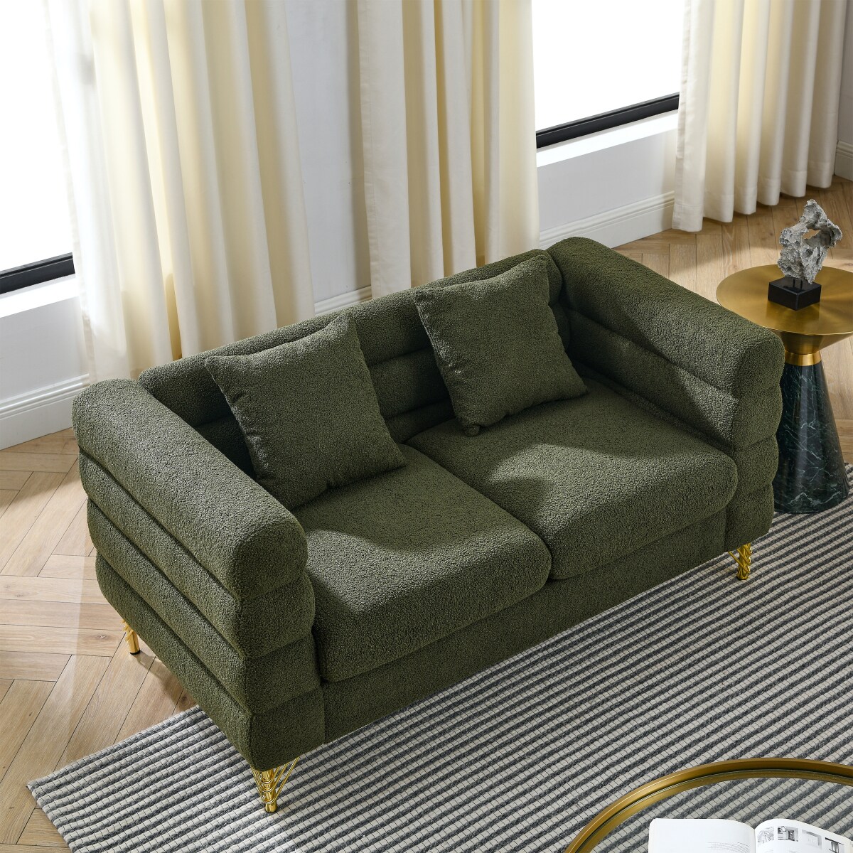 Streamdale Furniture Streamdale Streamline Modern Two-Seater Sofa with ...