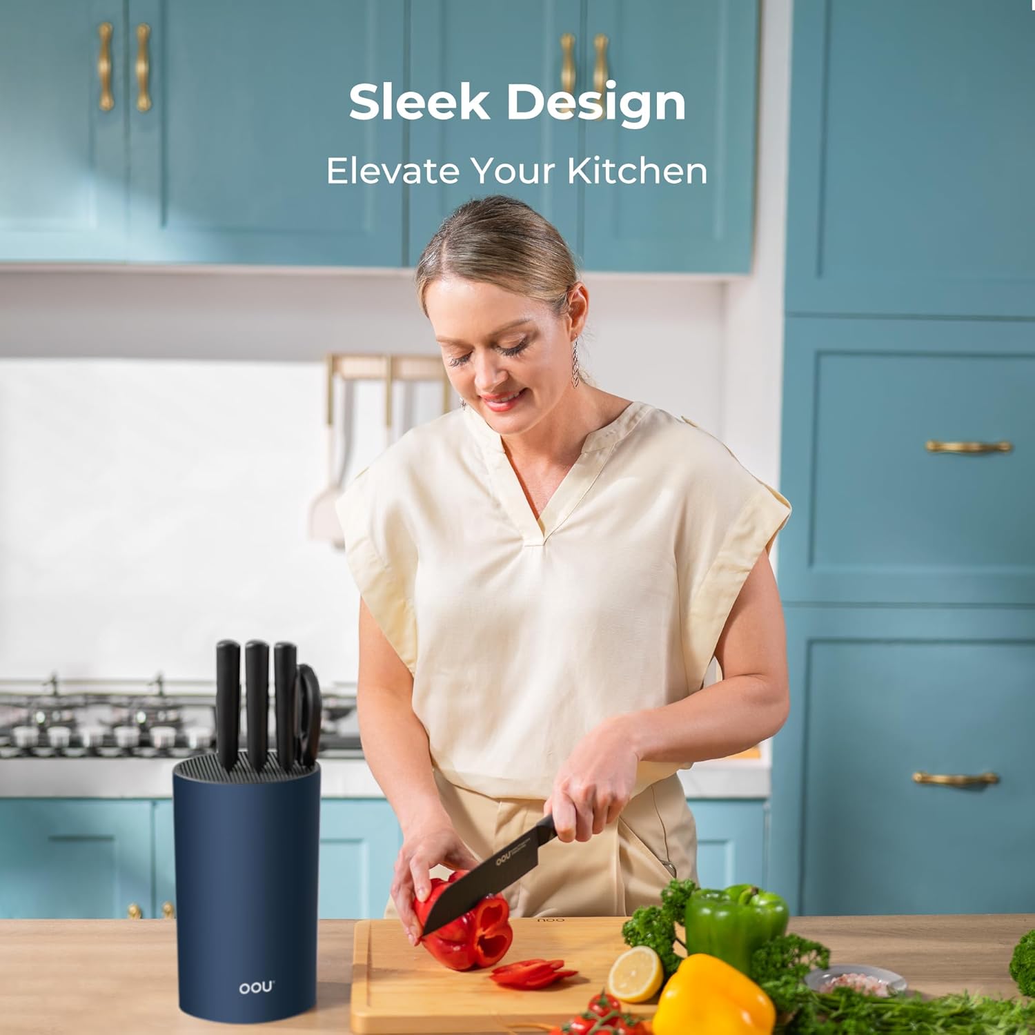 OOU Universal Knife Block Holder - Round Kitchen Knife Storage Unique ...