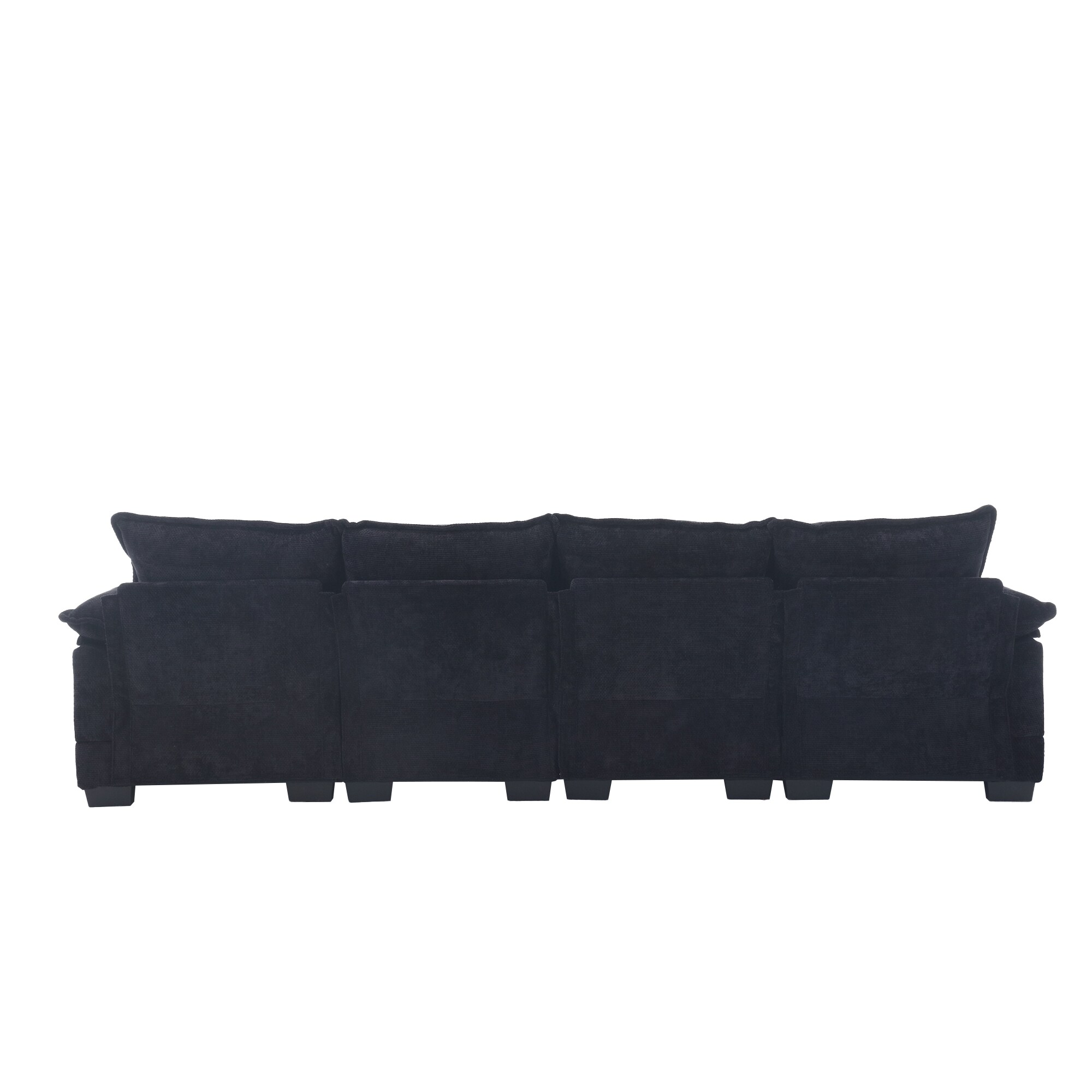 LUXEYARD Chenille high quality solid wood frame oversized fourseater ...