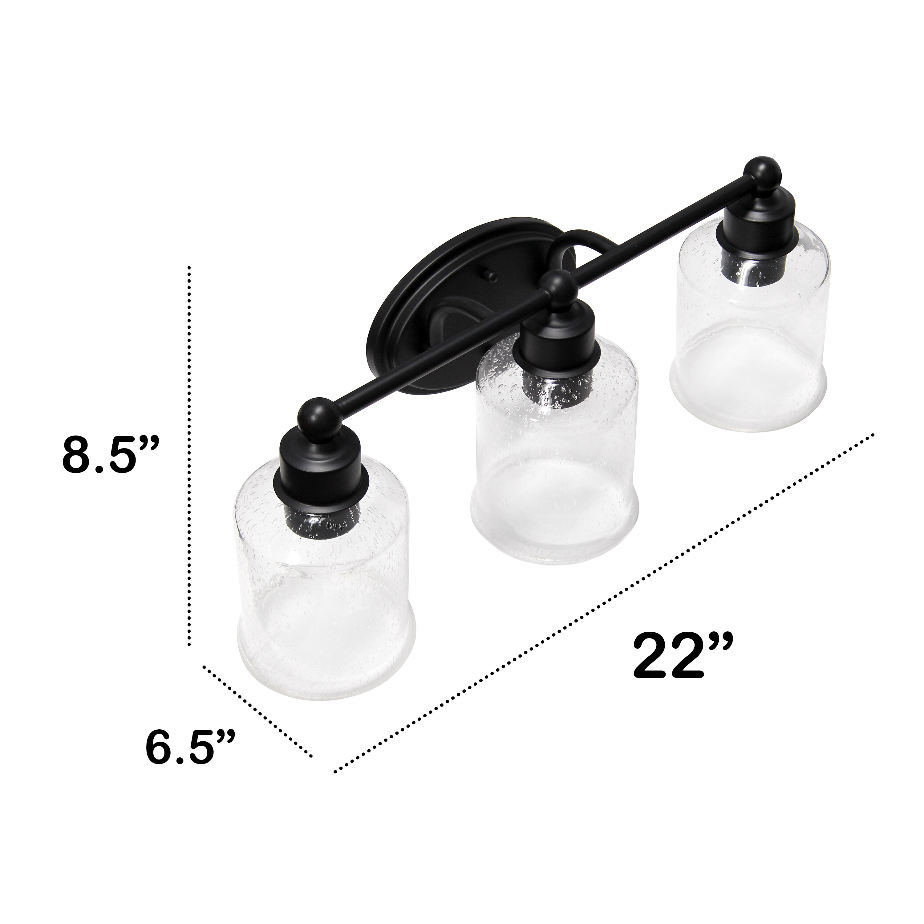 Lalia Home Studio Loft 6.5-in 3-Light Multiple Finishes Black LED ...