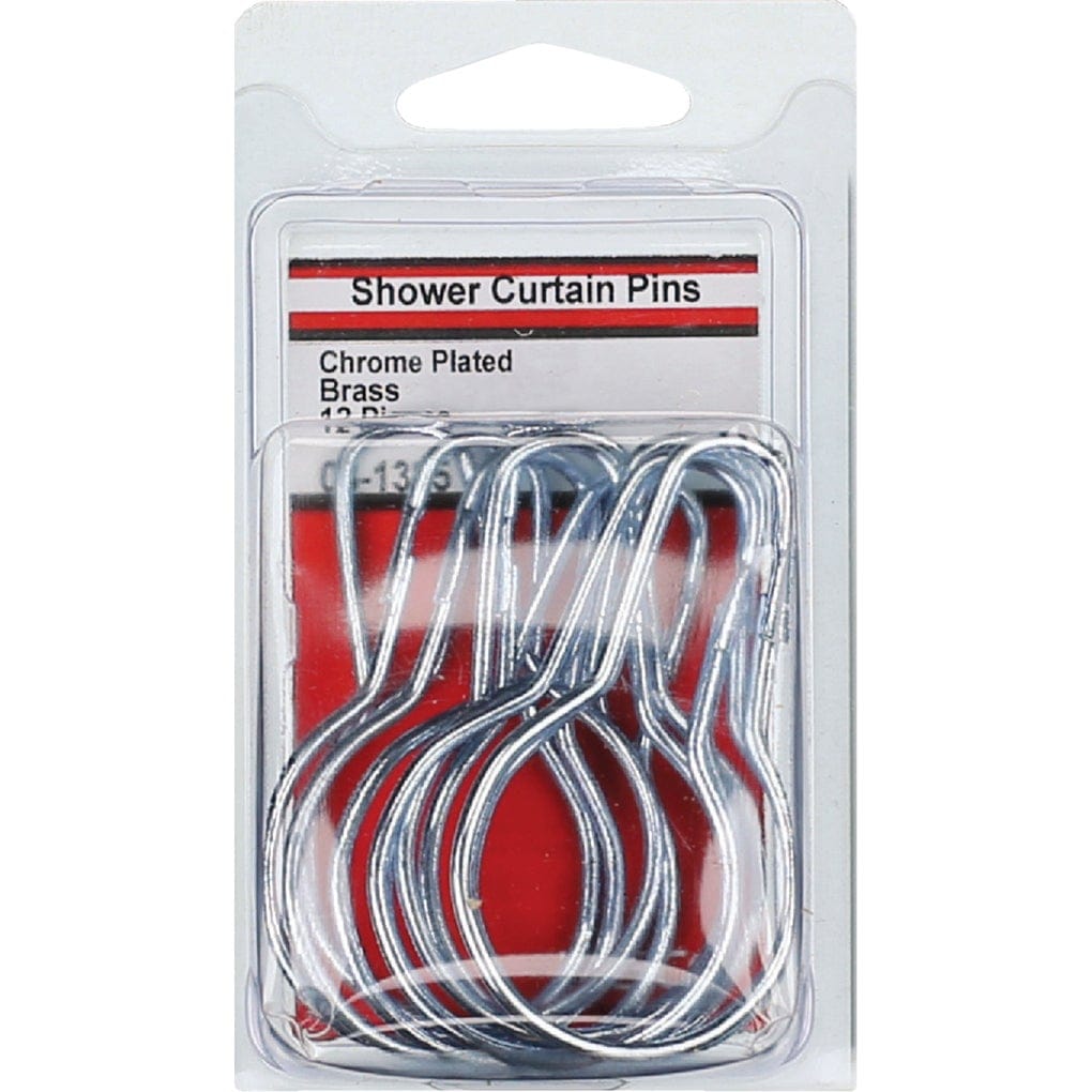 LASCO 08-1385 Carded Shower Curtain Hooks Chrome Plated 12-Pack in the ...